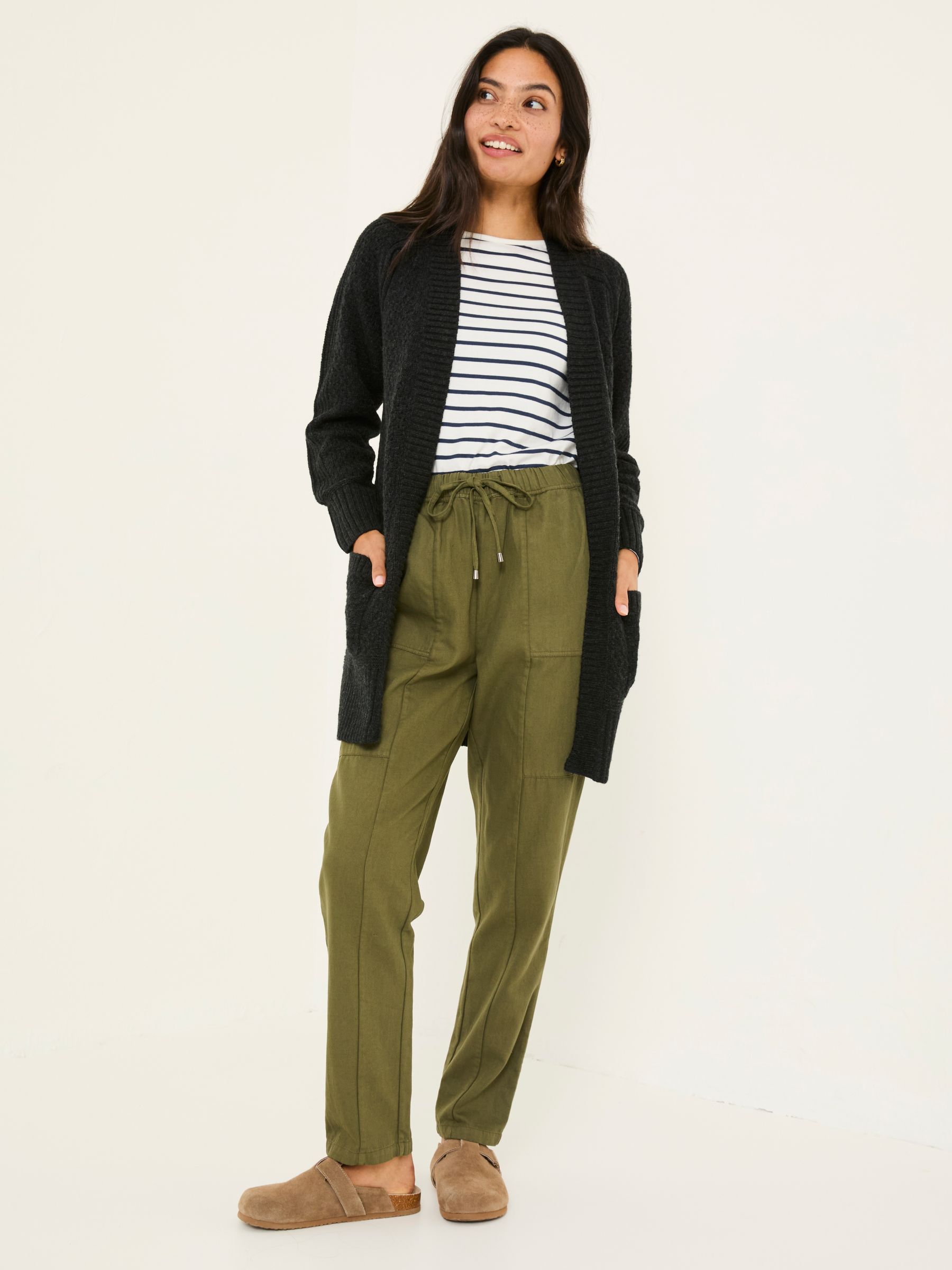 Buy FatFace Black Hannah Textured Knitted Cardigan from the Next UK ...
