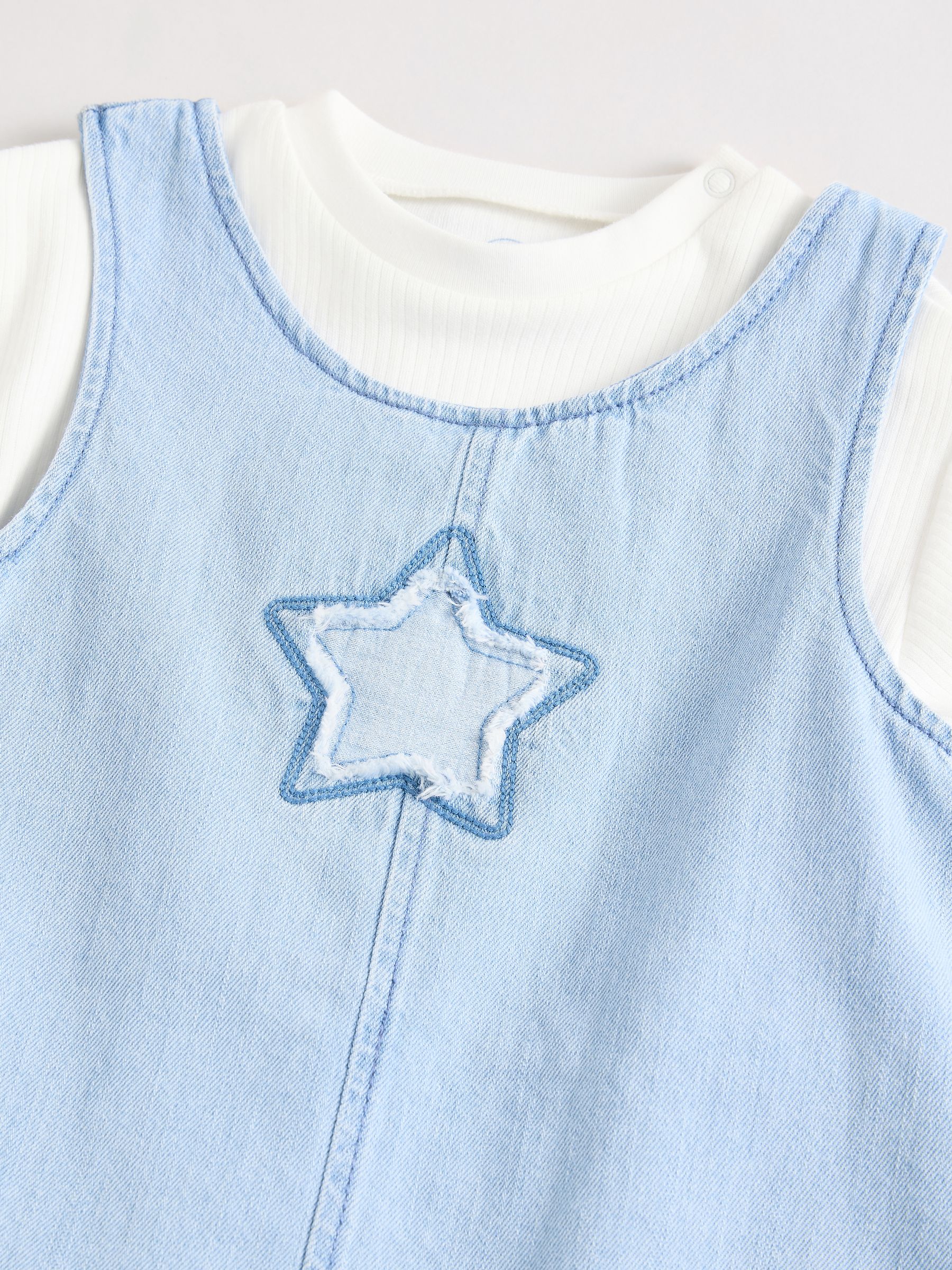 Buy Denim Star Baby Denim Dungaree and Bodysuit Set (0mths-2yrs) from ...