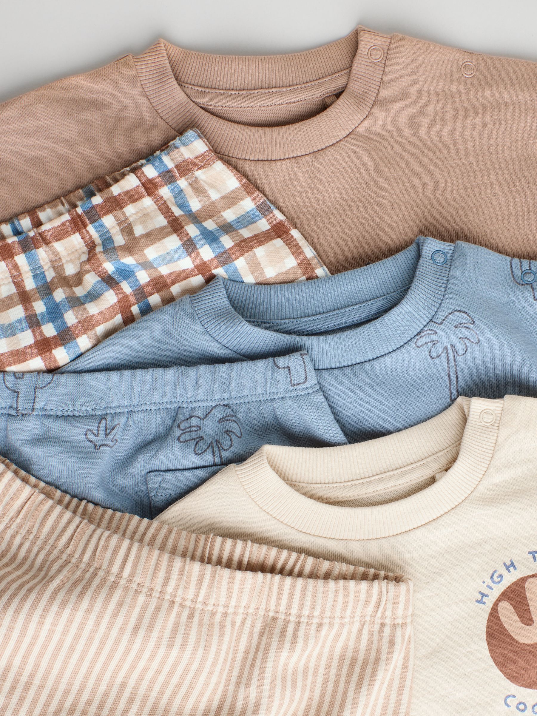 Buy Mineral Print Baby Tops and Shorts Set 6 Piece (0mths-2yrs) from ...