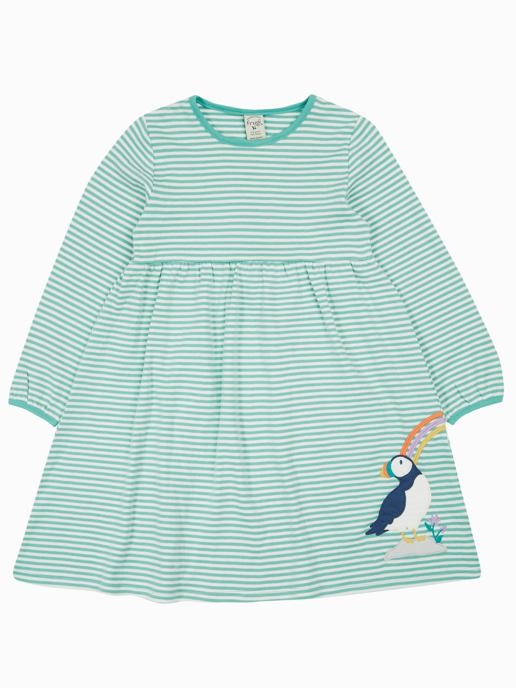 Buy Frugi Green Striped Puffin Dress from the Next UK online shop