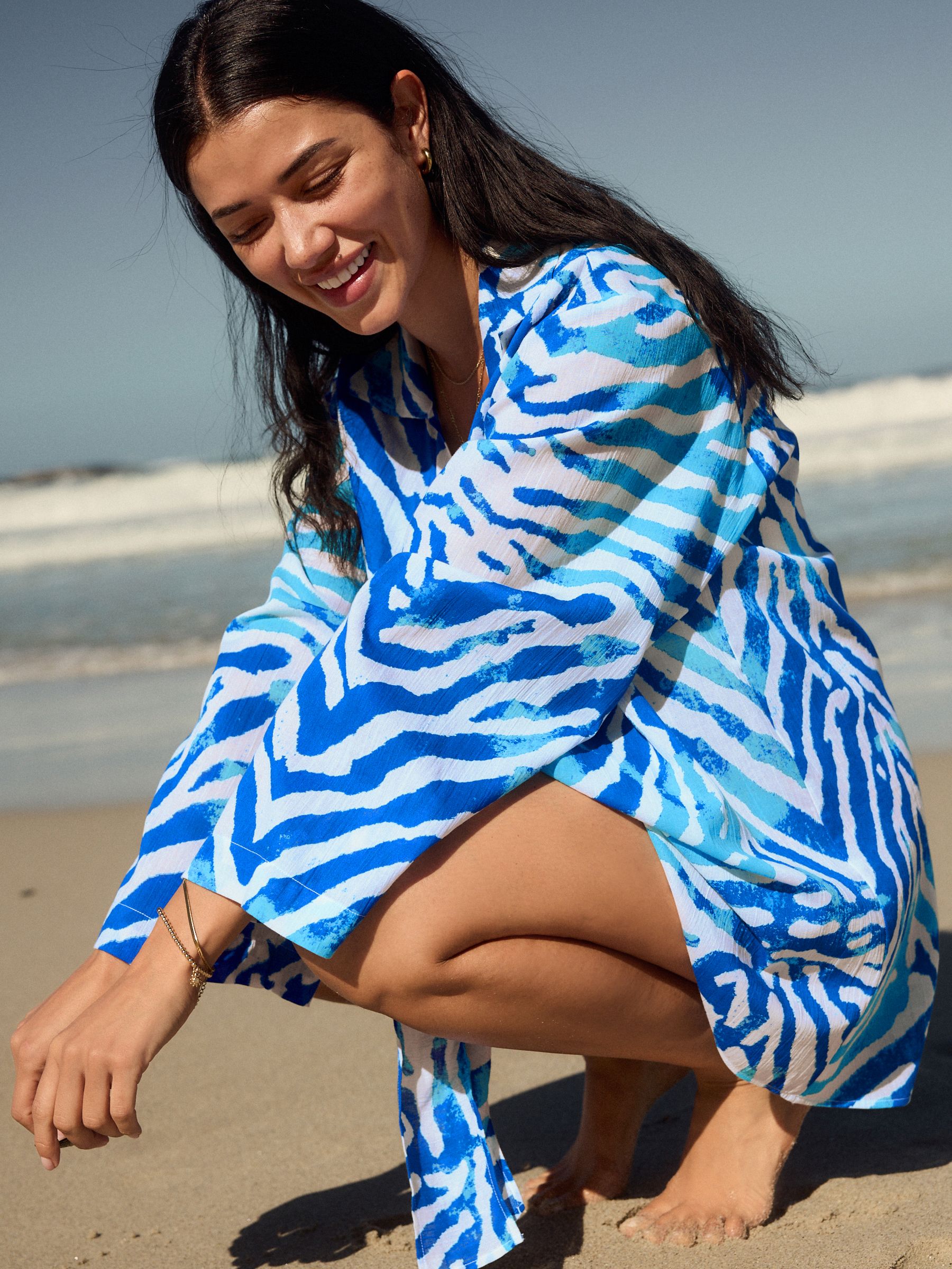 Buy Blue 100% Cotton Tie Cover-Up from the Next UK online shop