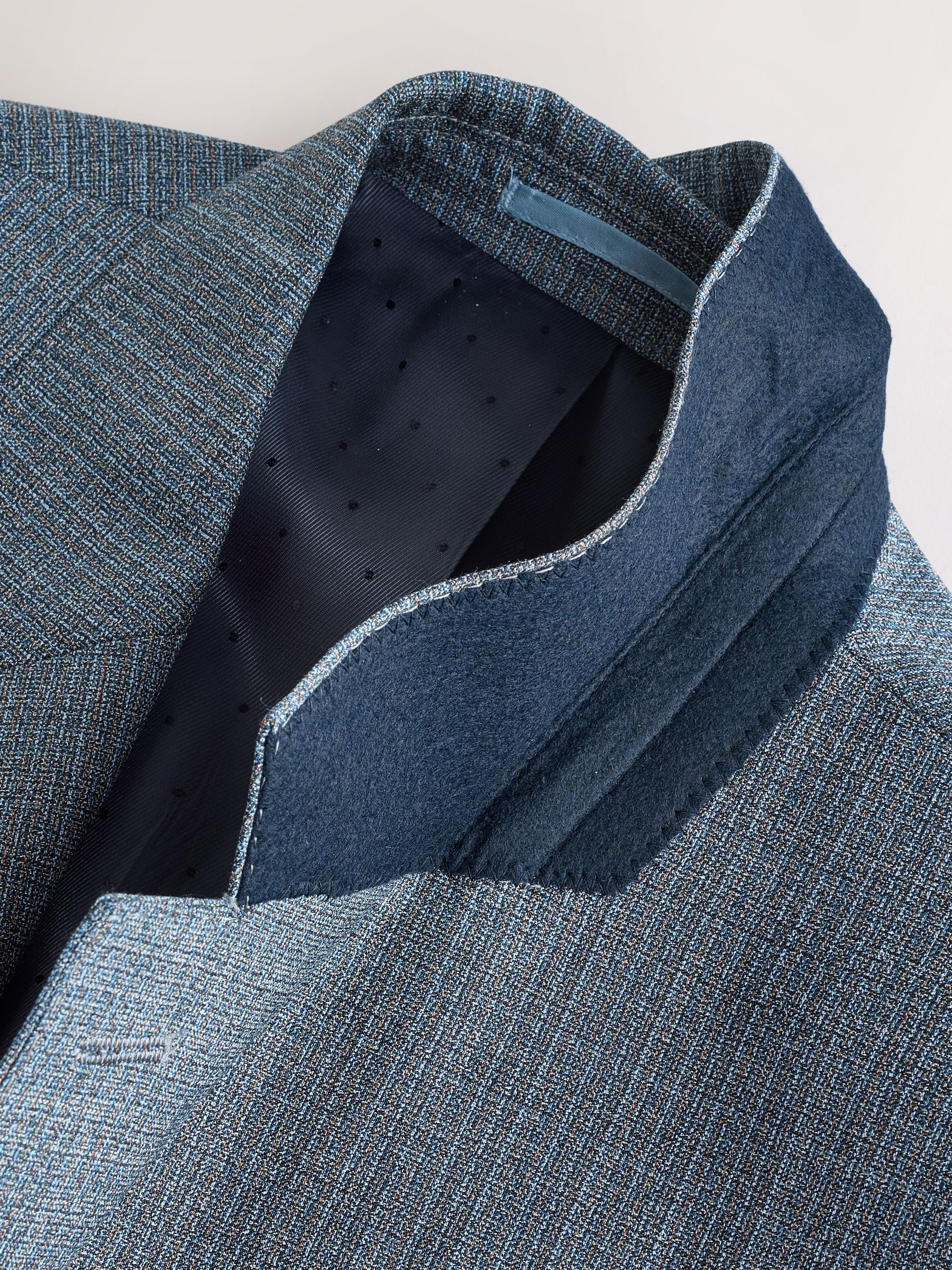 Buy Grey Slim Fit Signature Texture Marzotto Italian Fabric 100% Wool ...