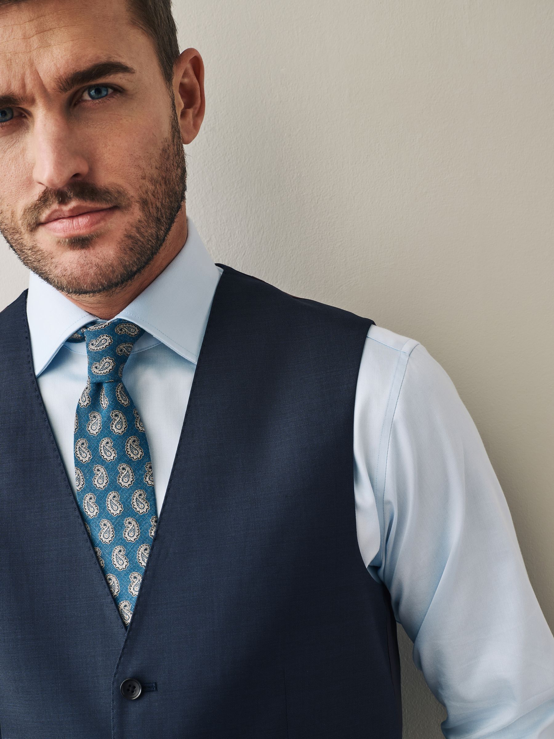 Buy Navy Signature Cerutti !00% Italian Wool Suit Waistcoat from the ...
