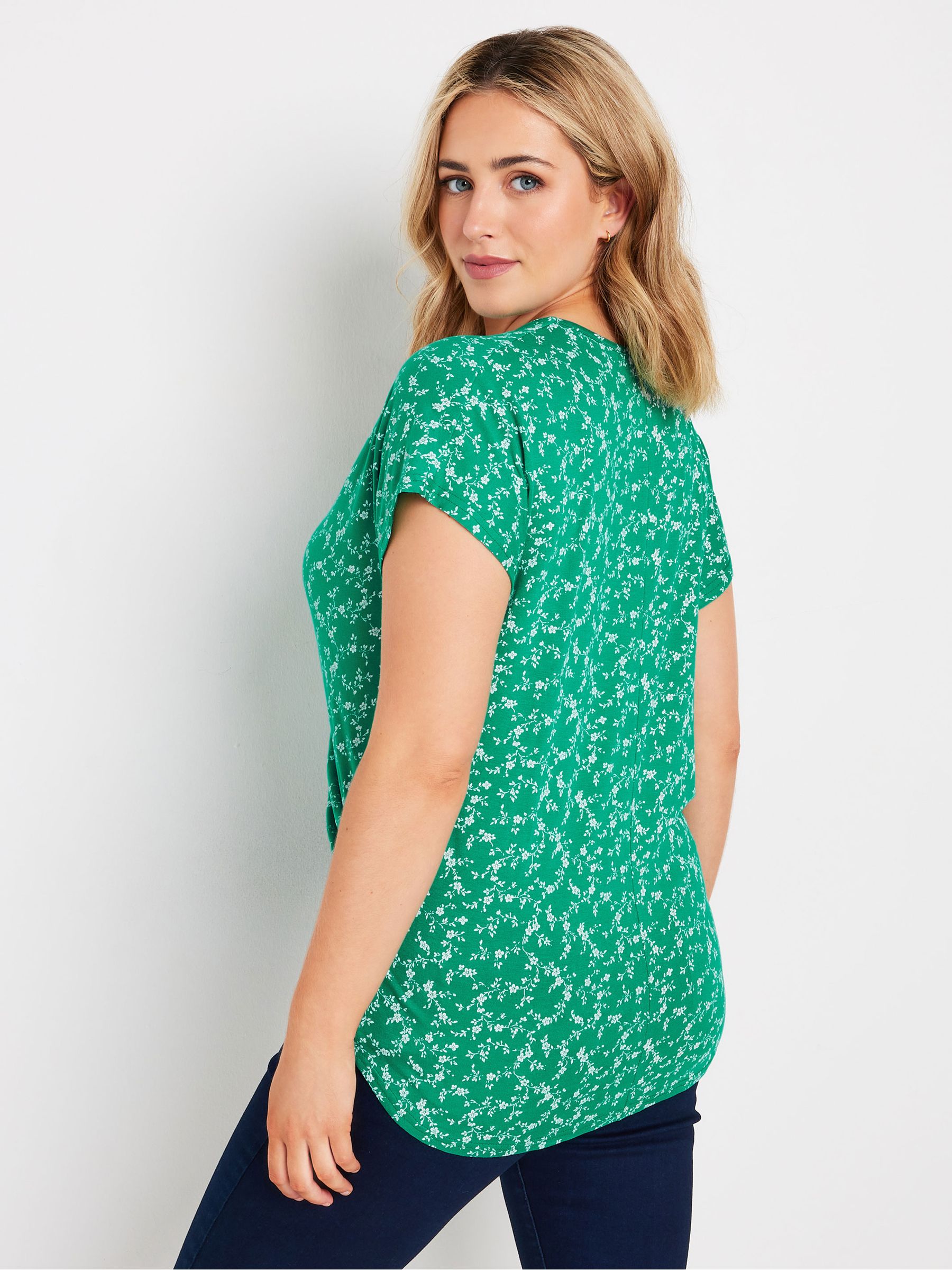 Buy M&Co Green Floral Wrap Top from the Next UK online shop