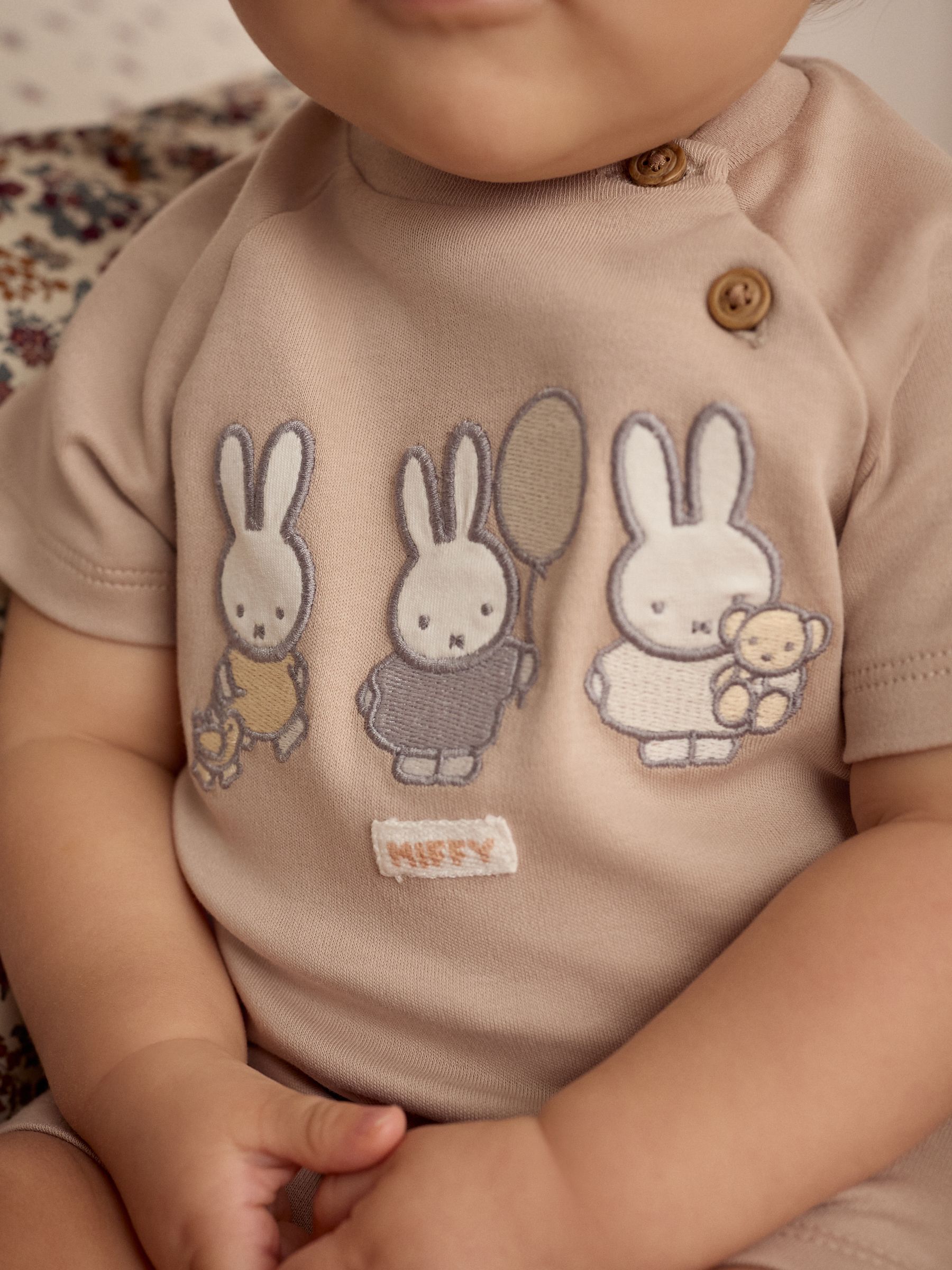 Buy Neutral Miffy Miffy 3 Pack Baby Romper (0mths-2yrs) from the Next ...
