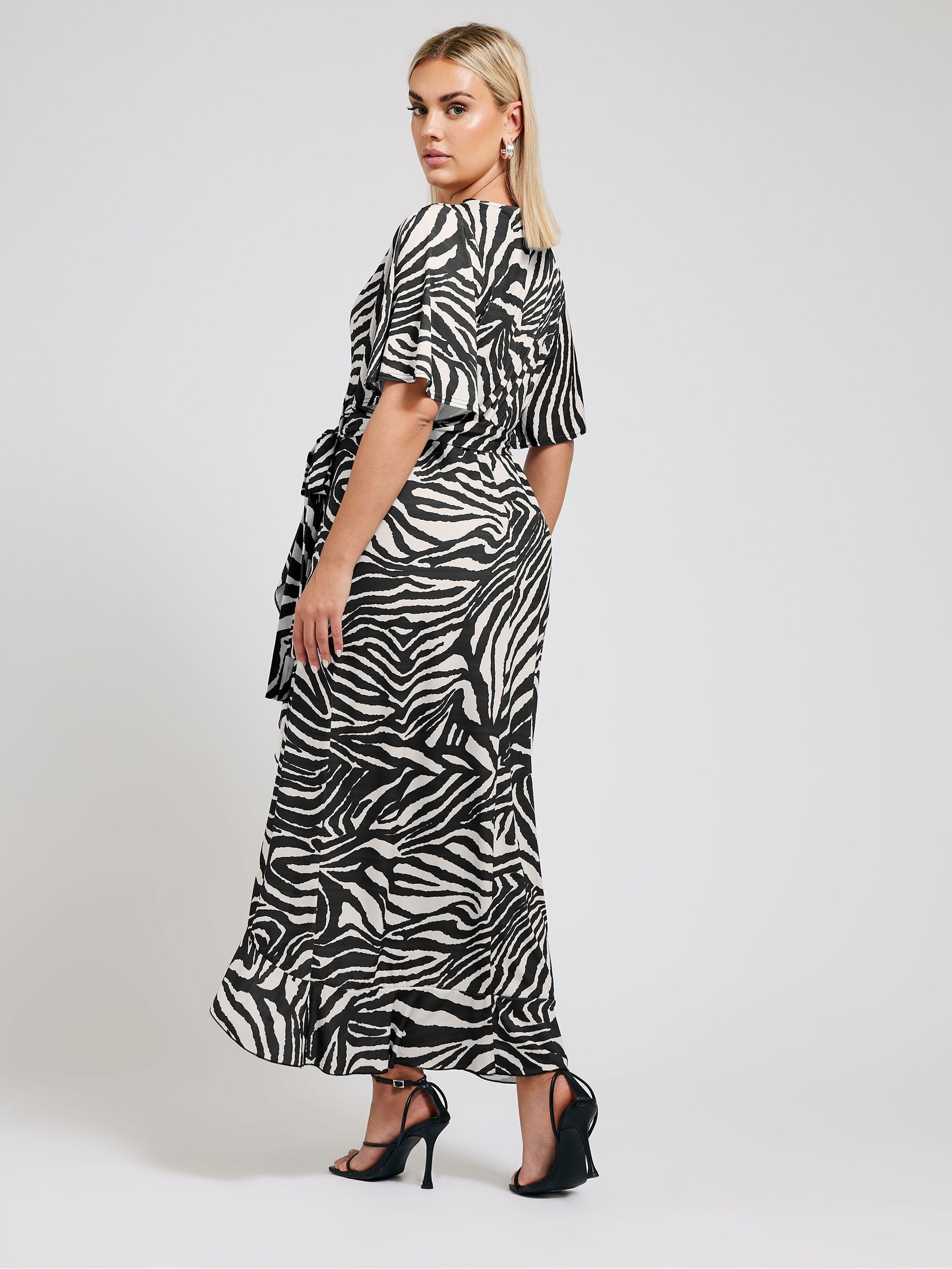 Buy Yours Curve White Ruffle Hem Wrap Dress from the Next UK online shop
