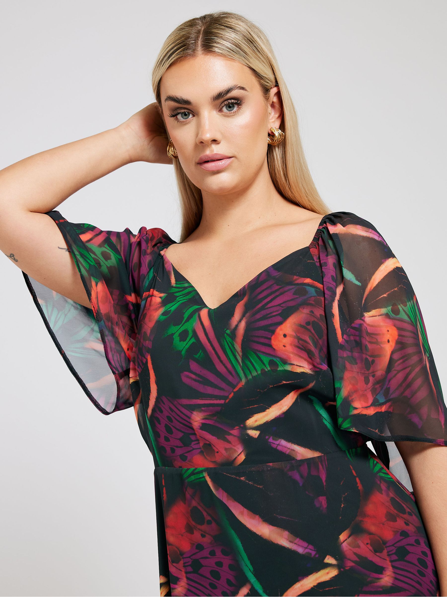 Buy Yours Curve Black London Butterfly Maxi Dress from the Next UK ...