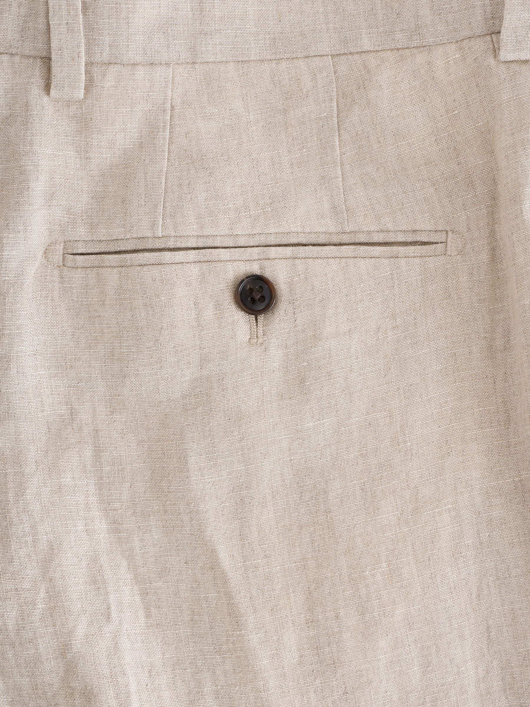 Buy Joules Stone Slim Fit 100% Linen Safari Suit Trousers from the Next ...