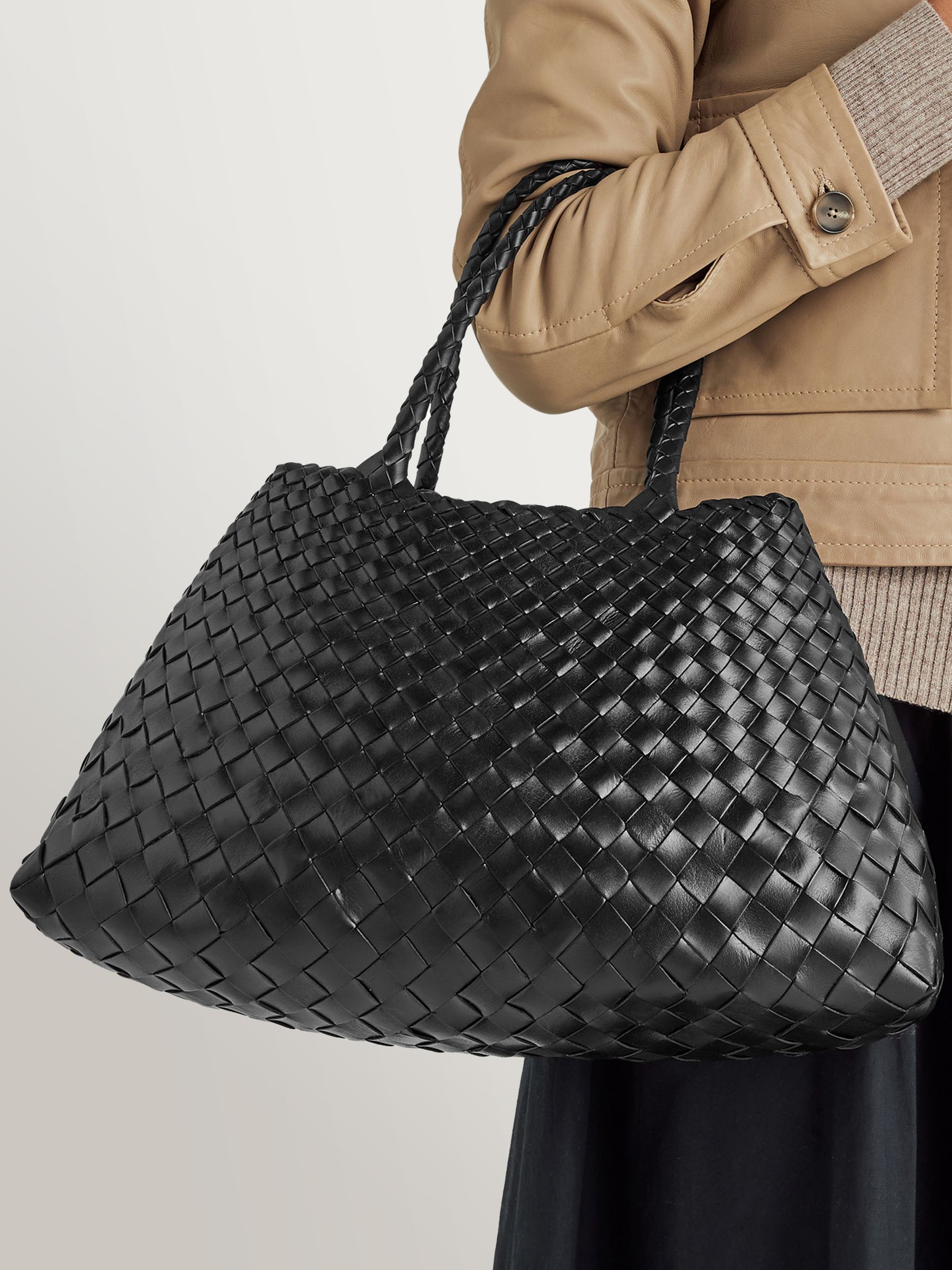 Buy Dragon Diffusion Black Santa Croce Large Woven Bag from the Next UK ...