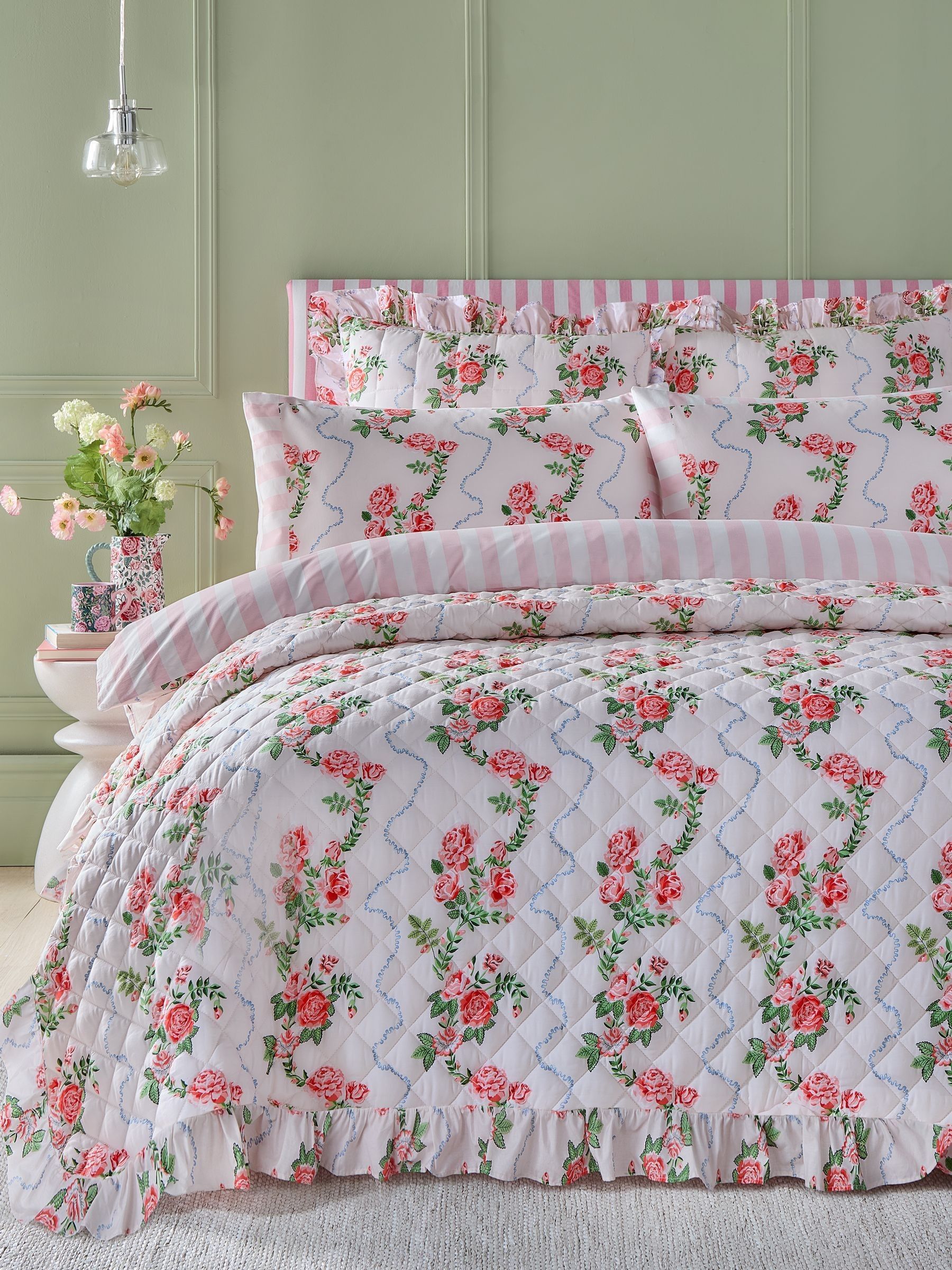 Buy Cath Kidston Pink Flutter 100% Cotton Throw from the Next UK online ...