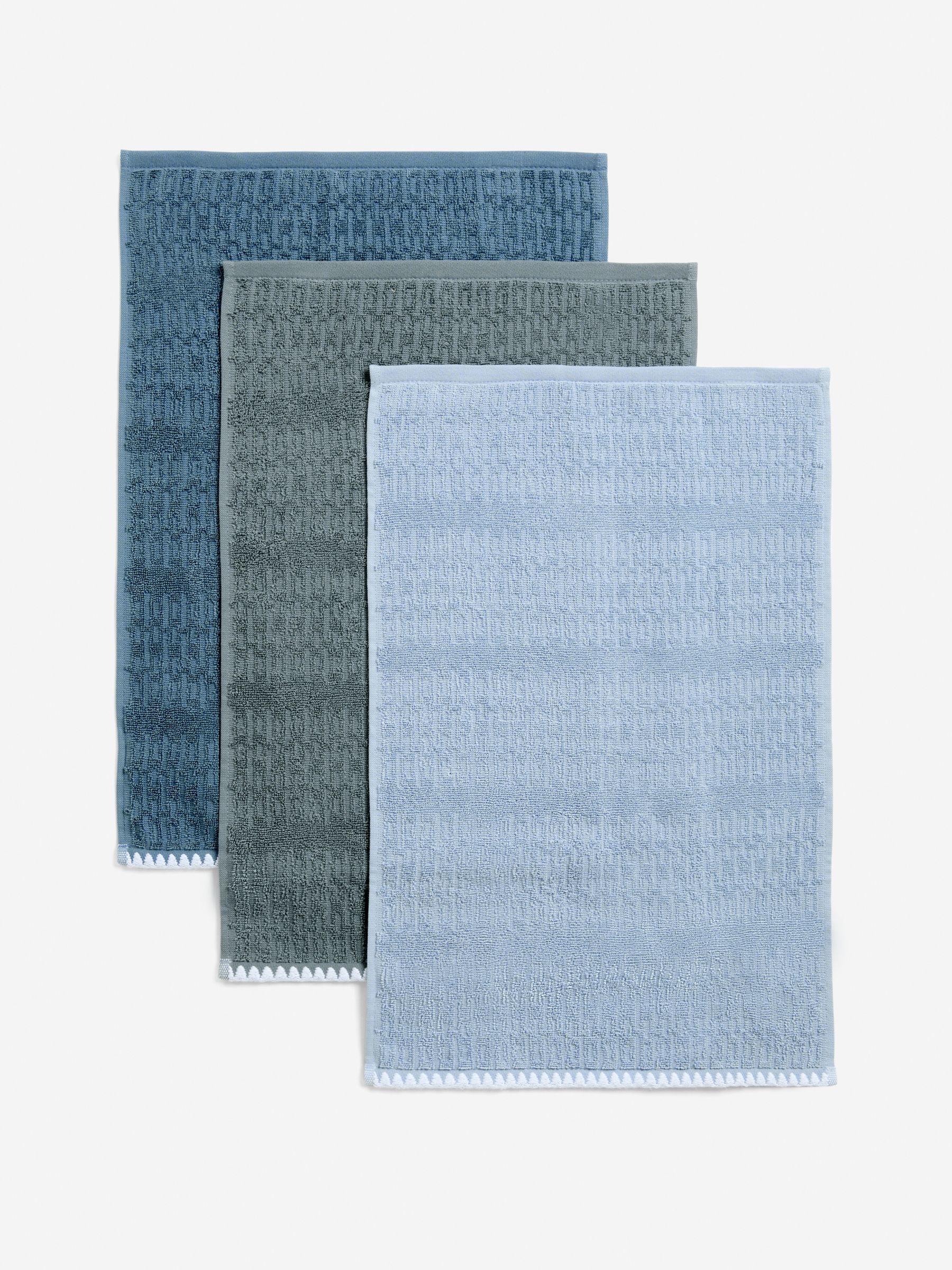 Buy Set of 5 Blue Terry Set of 3 Tea Towels from the Next UK online shop