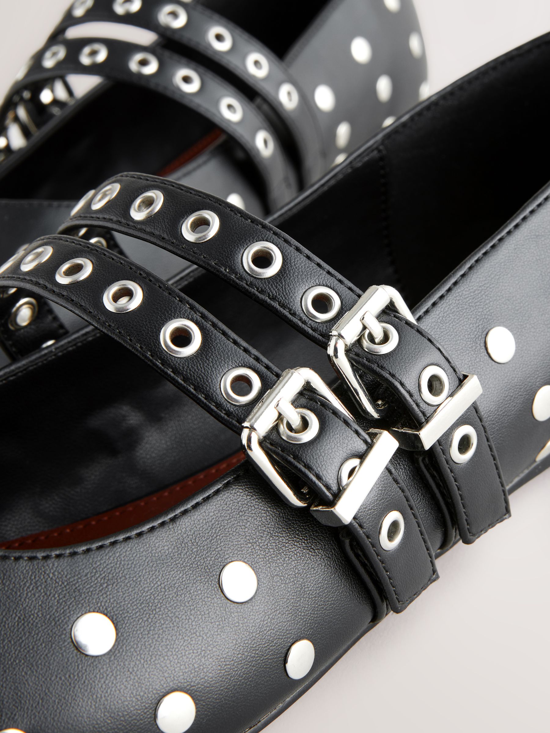 Buy Black Standard Fit Forever Comfort® Point Toe Stud Mary Jane Shoes from the Next UK online shop