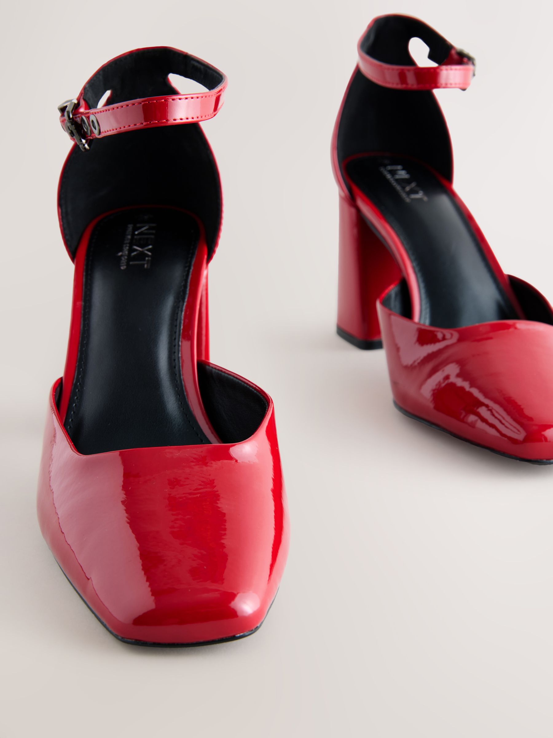 Buy Red Standard Fit Forever Comfort® Square Toe Block Heels from the ...