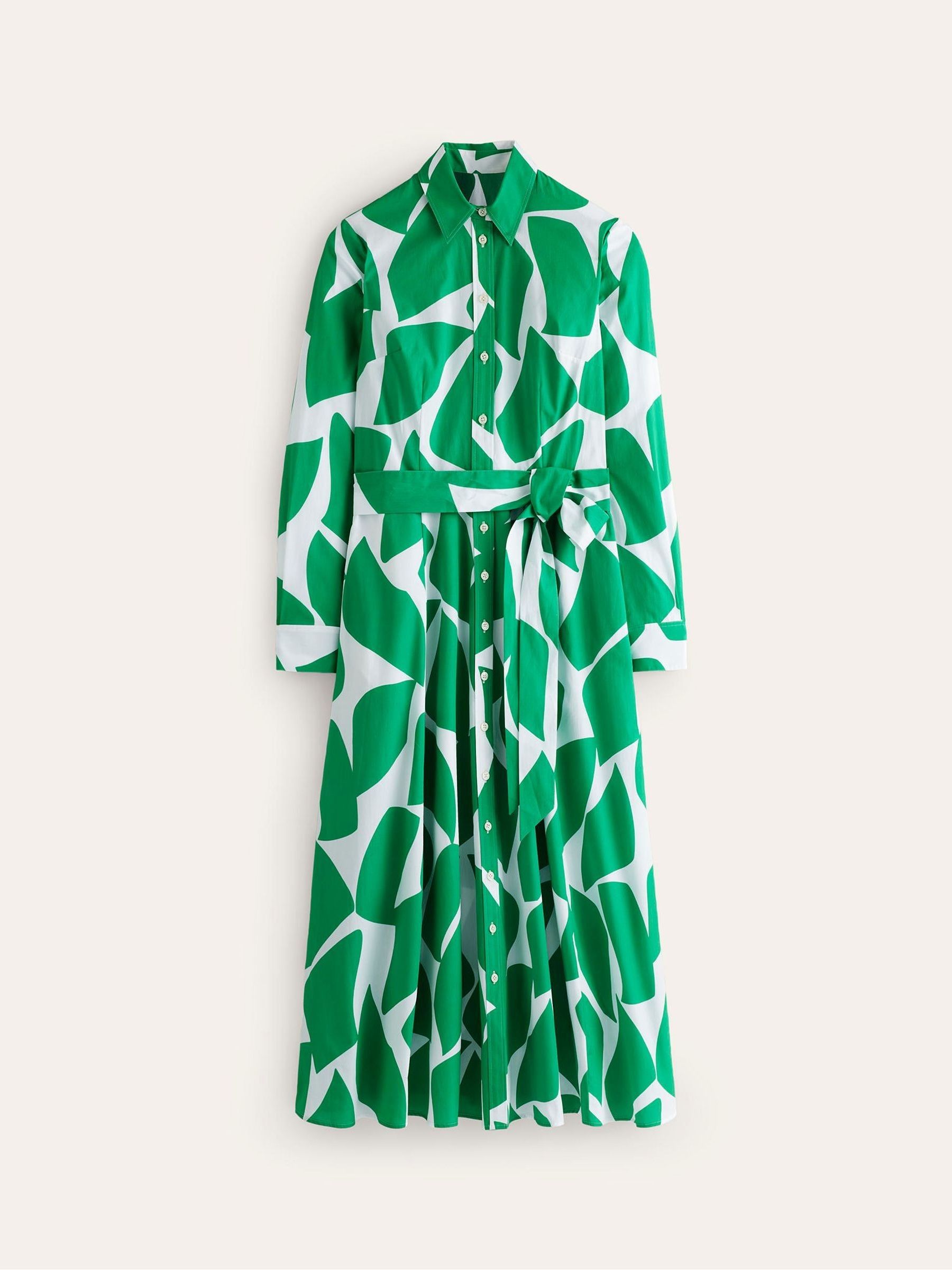 Buy Boden Green Amy 100% Cotton Midi Shirt Dress from Next Ireland