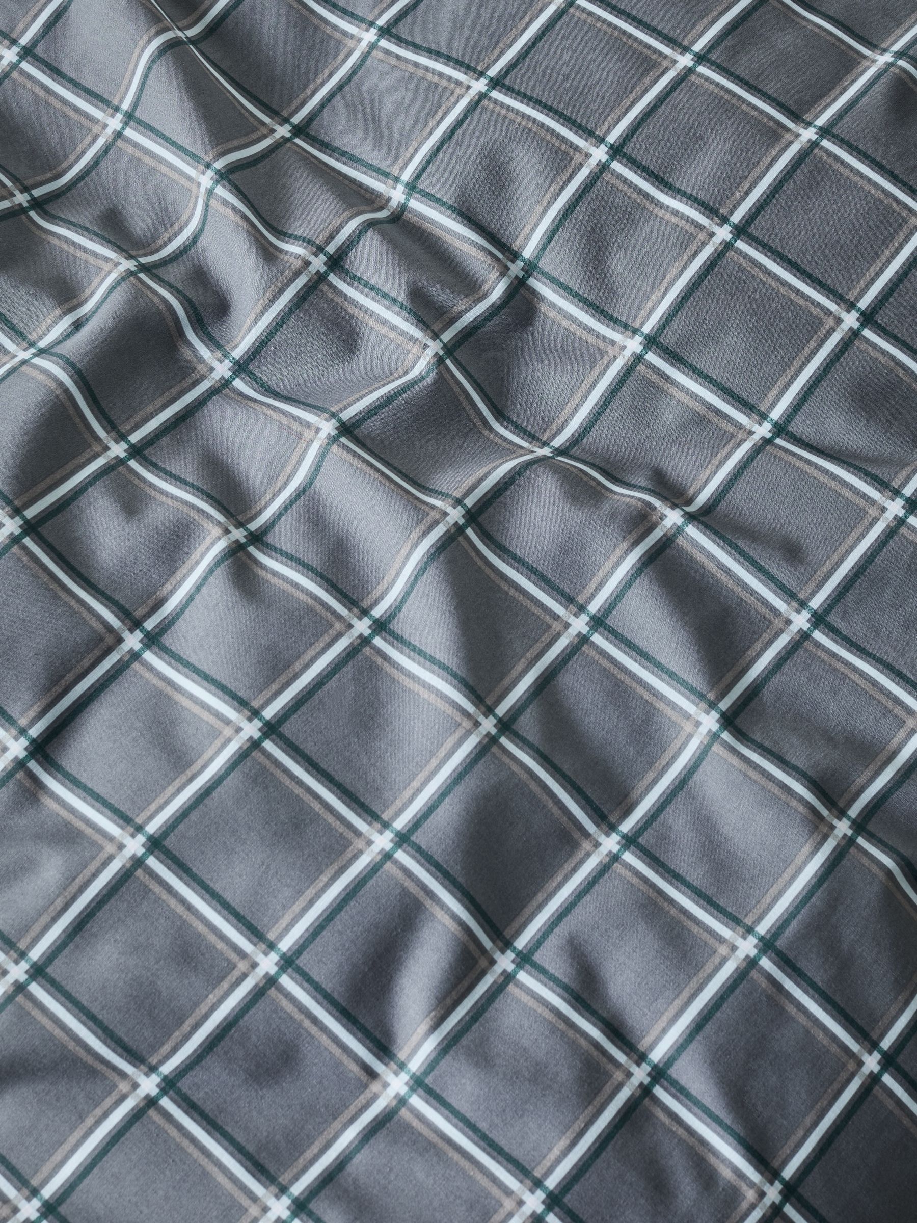 Buy Grey Reversible Check Duvet Cover and Pillowcase Set from the Next ...