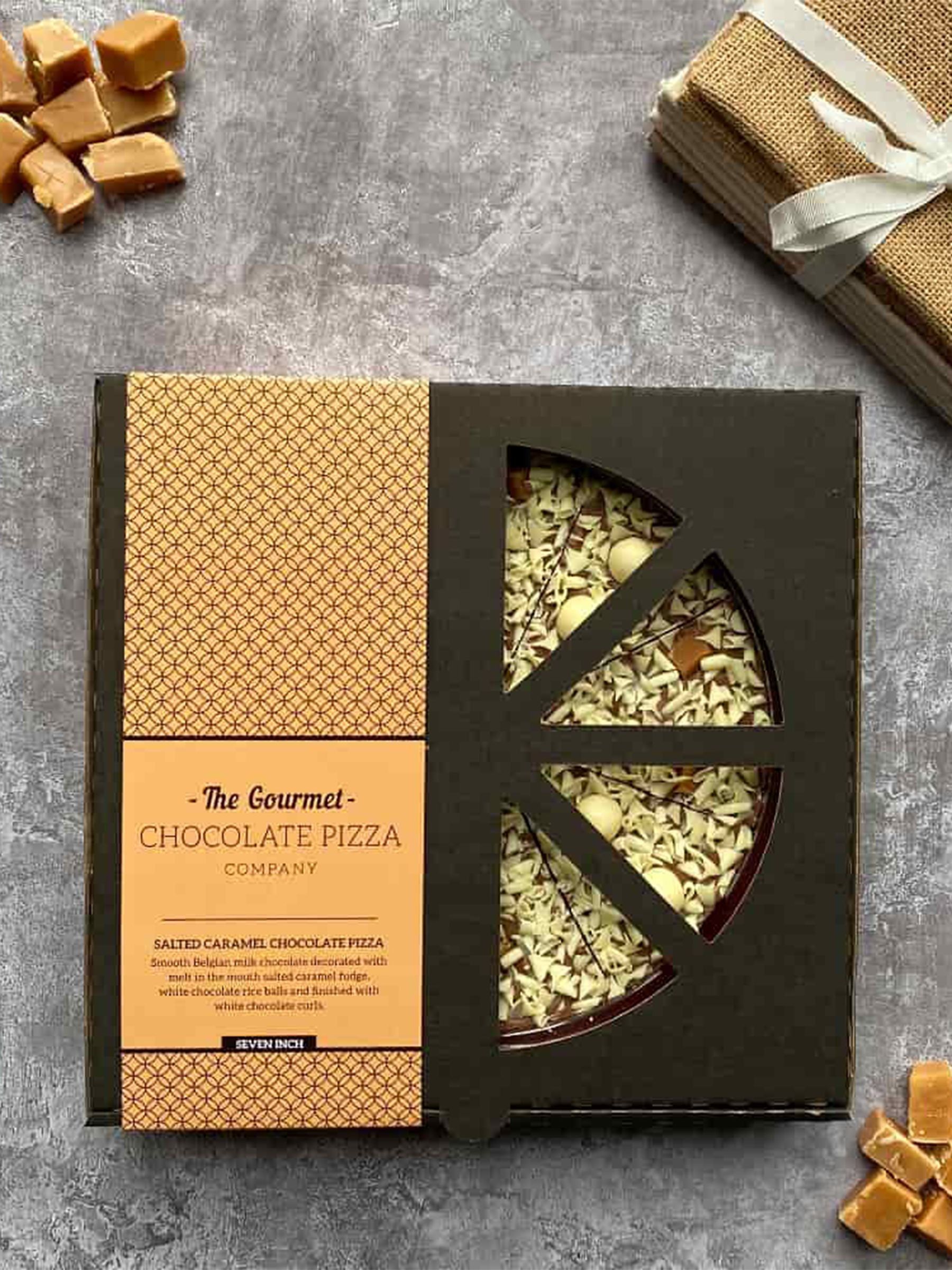 Buy The Gourmet Chocolate Pizza Co Salted Caramel 7 Inch Chocolate ...