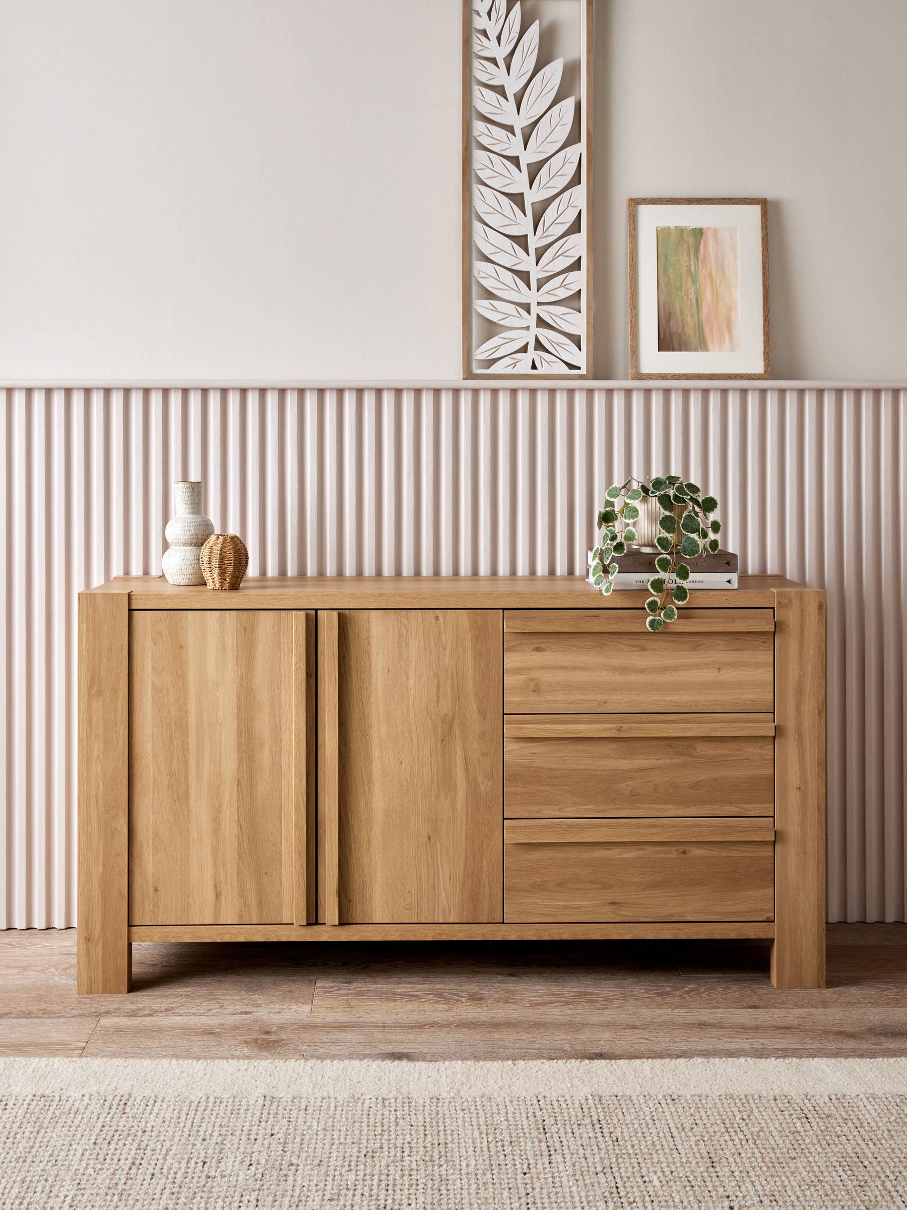Buy Natural Heath Oak Effect Large Sideboard from the Next UK online shop
