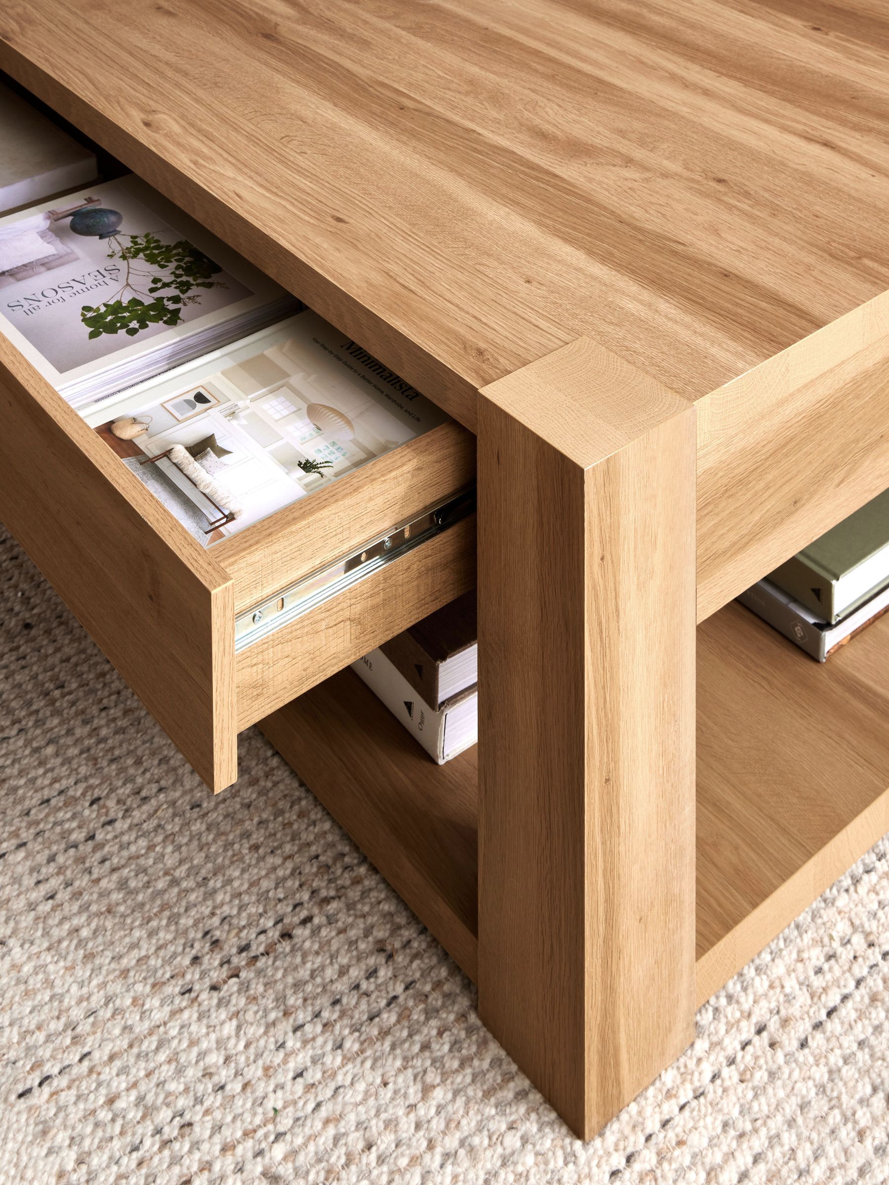 Buy Natural Heath Oak Effect Storage Coffee Table from Next Ireland