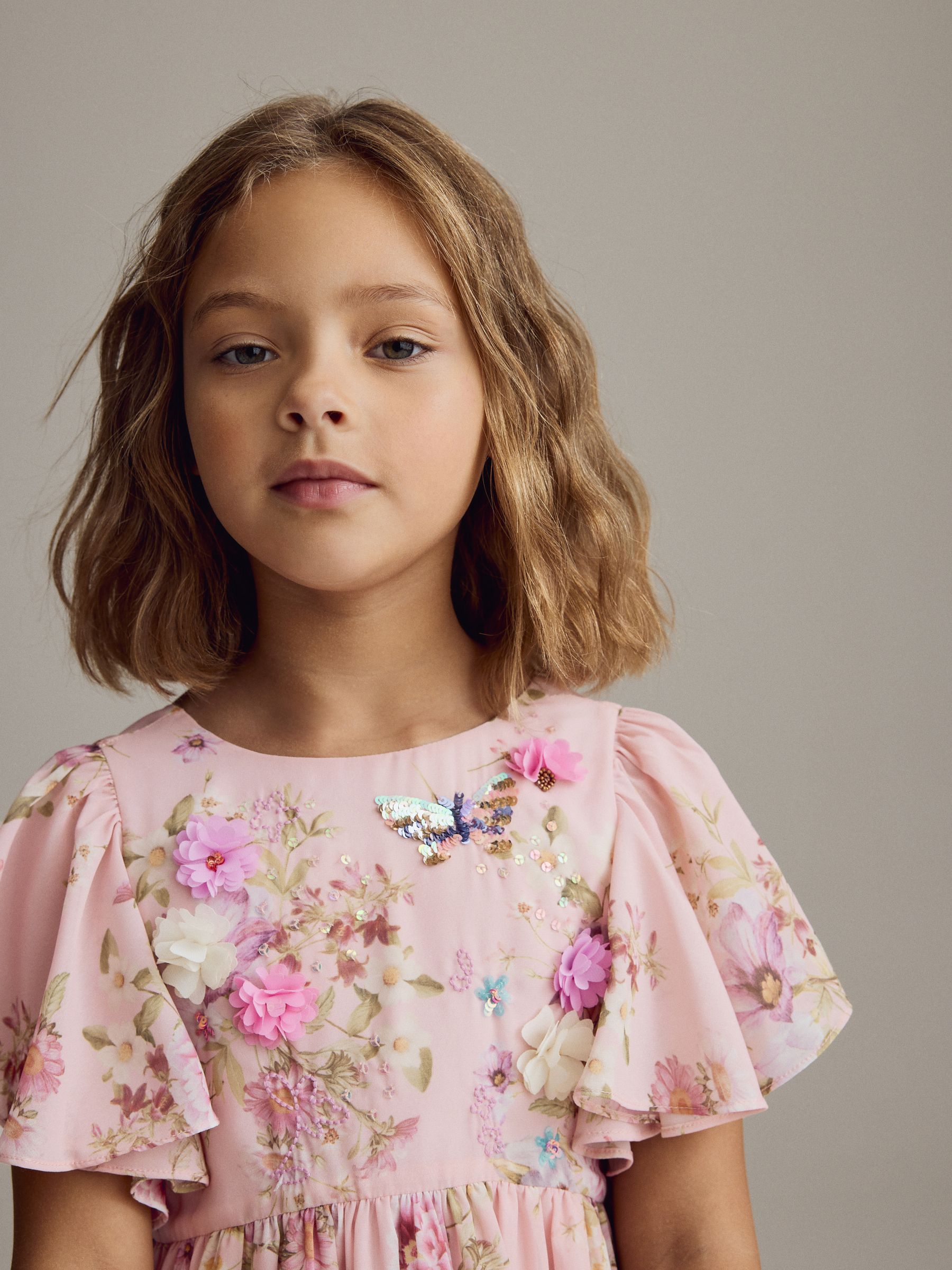 Buy Pink Angel Sleeve Embellished Dress (3-16yrs) from the Next UK ...