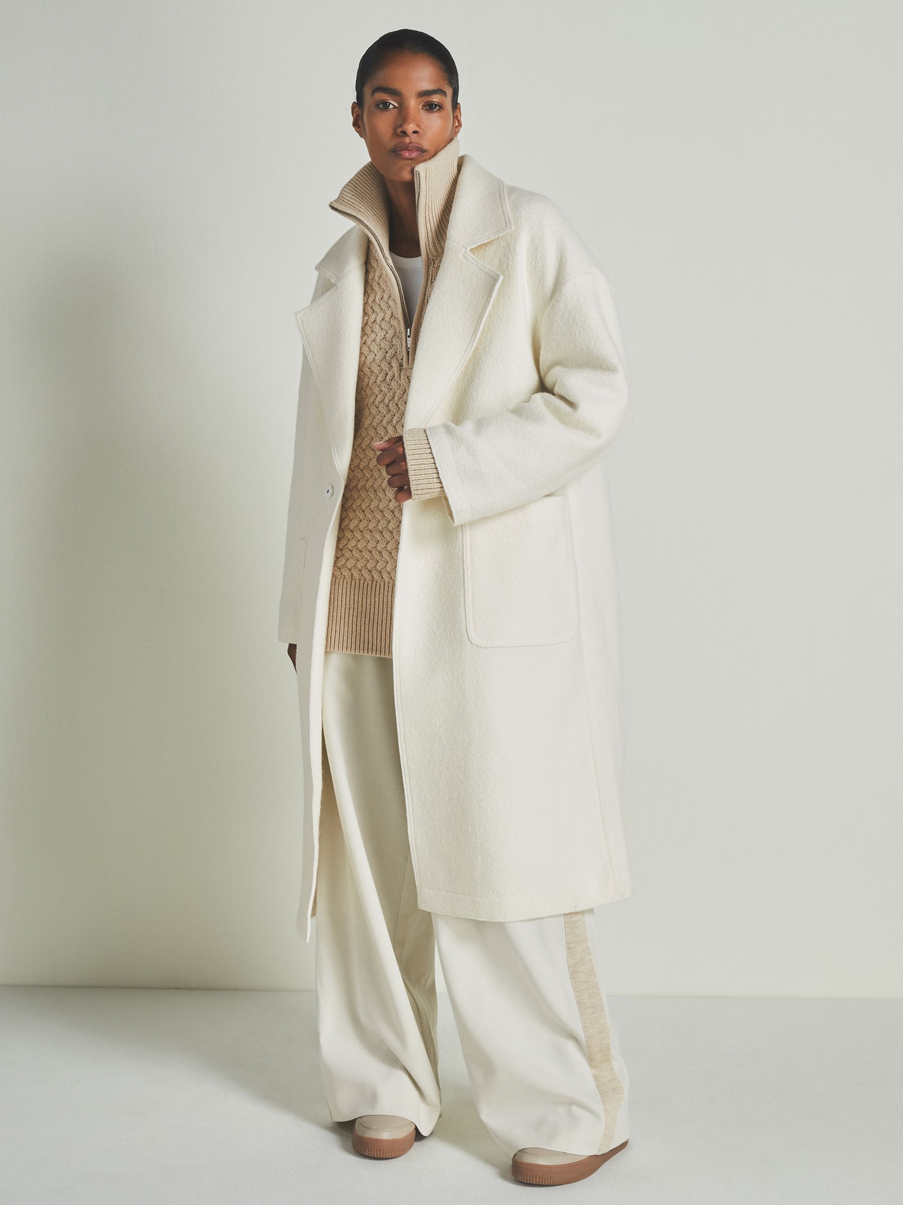 Buy LES 100 CIEL Stone Reiss | Les 100 Ciels Wool and Cashmere Jumper ...