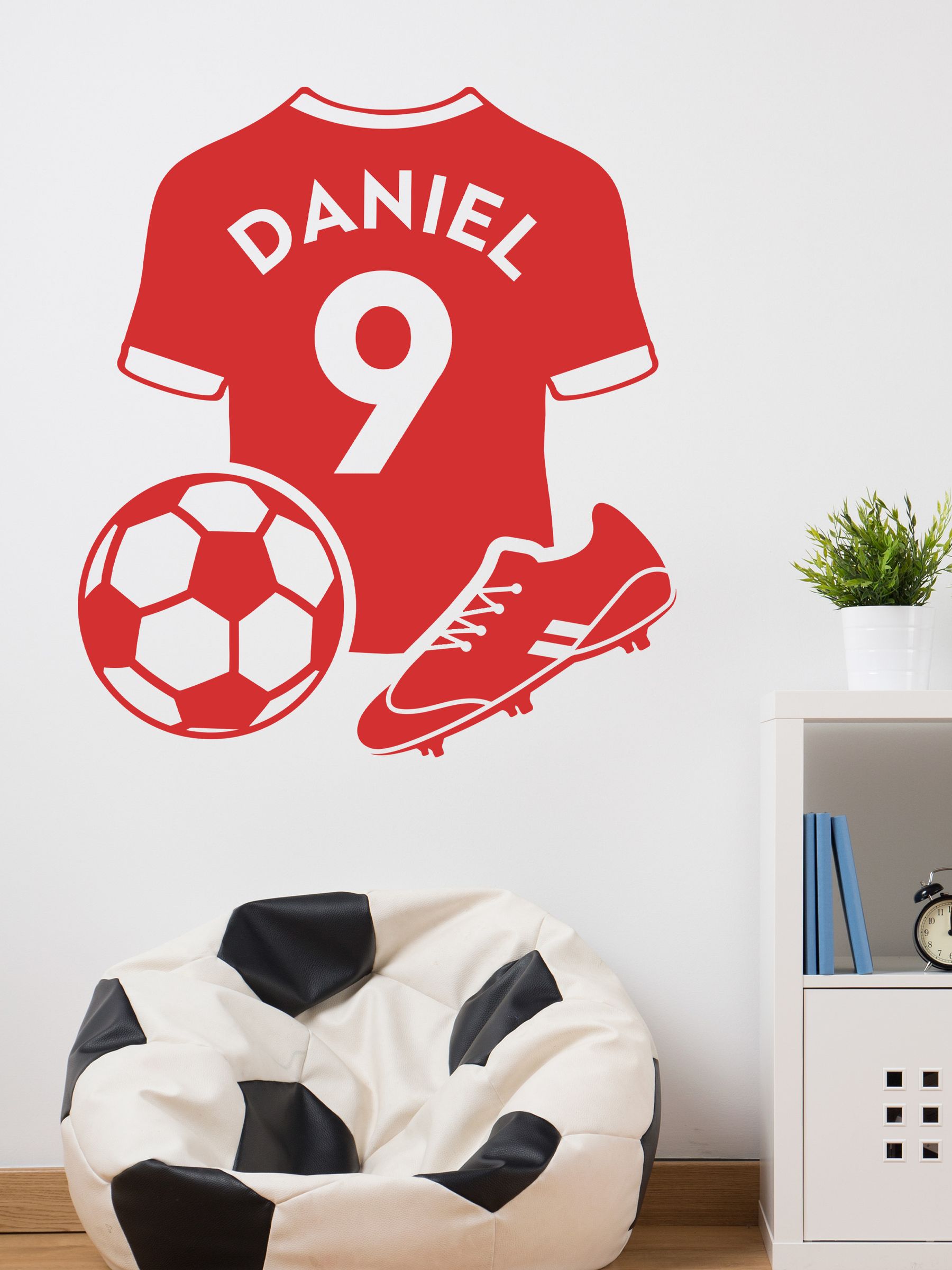 Buy Loveabode Natural Personalised Football Wall Sticker from the Next ...