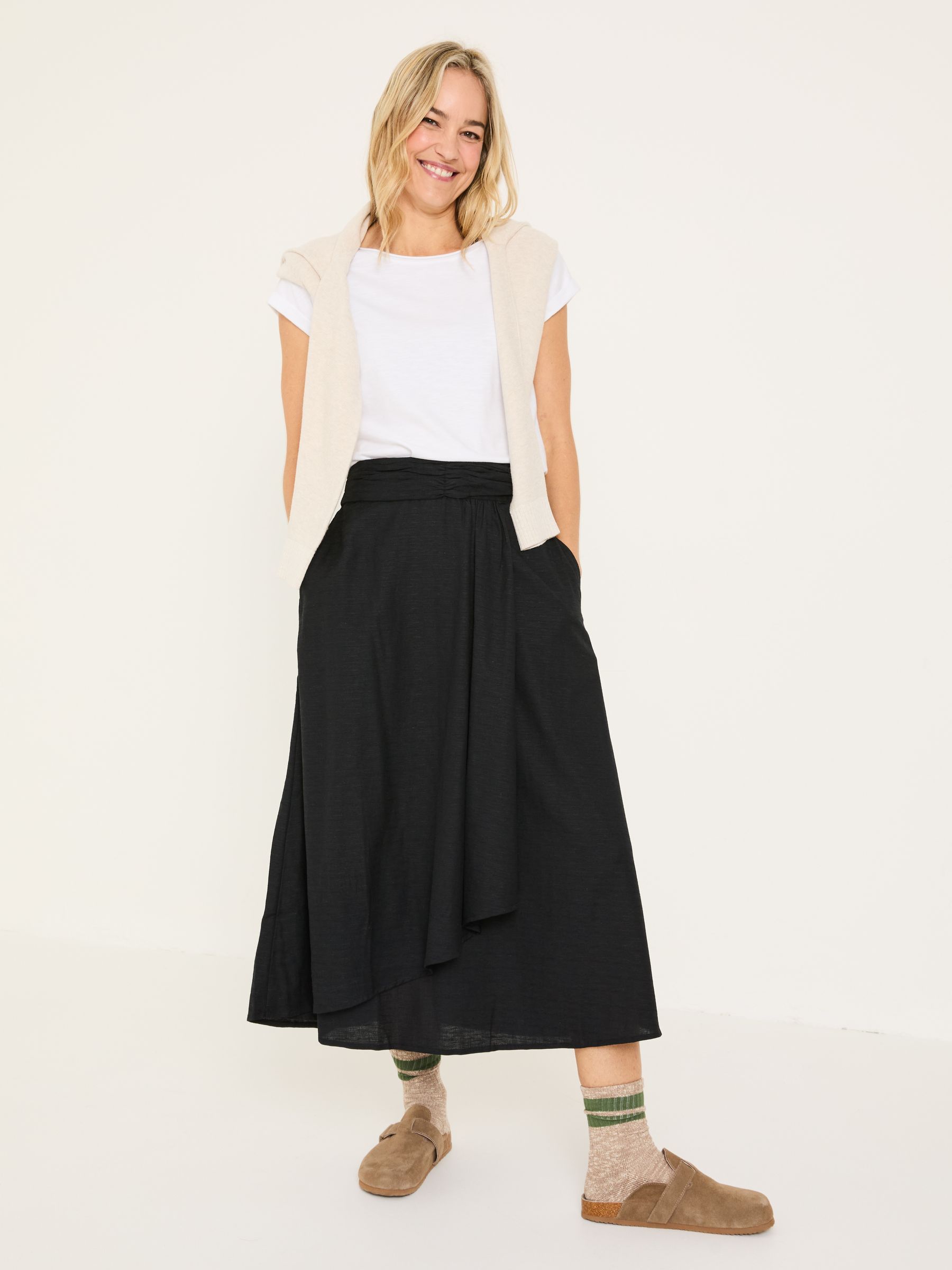 Buy FatFace Juni Black Midi Skirt from the Next UK online shop