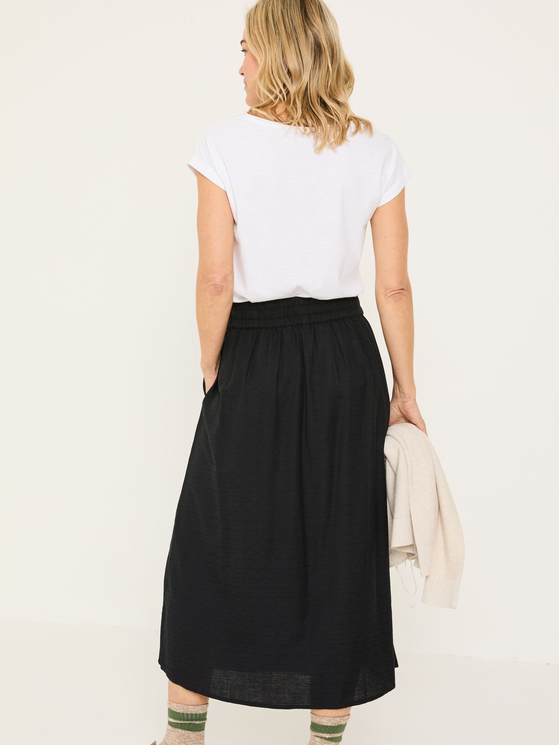Buy FatFace Juni Black Midi Skirt from the Next UK online shop