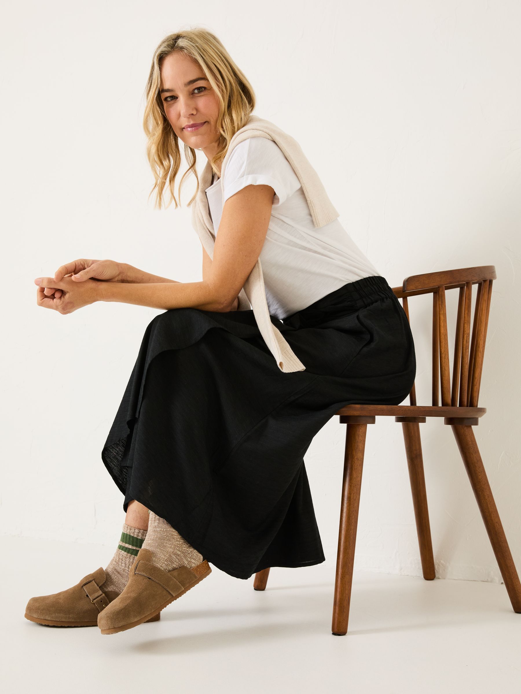 Buy FatFace Juni Black Midi Skirt from the Next UK online shop