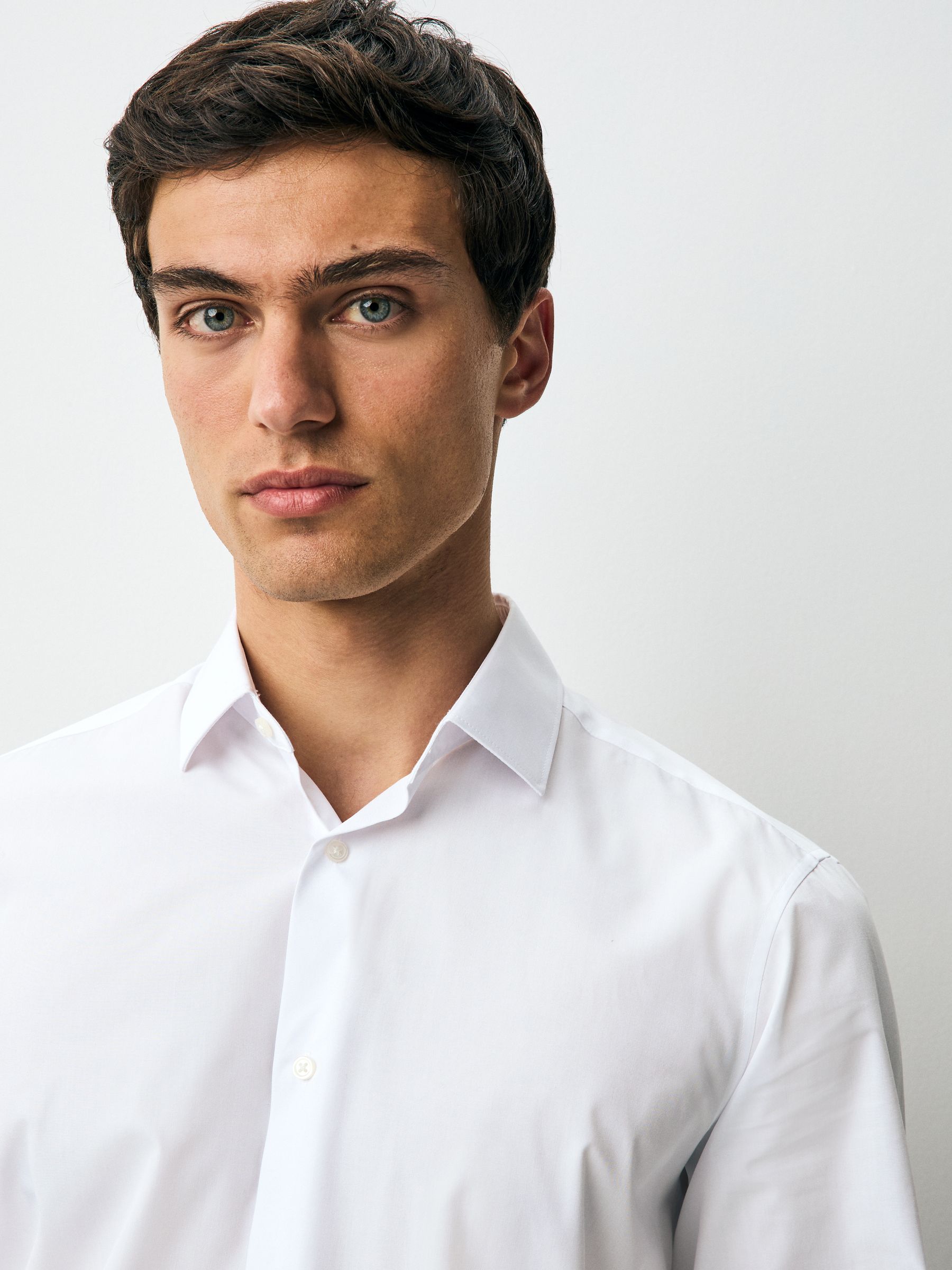 Buy White Regular Fit Single Cuff Easy Care Smart Shirts 3 Pack from ...