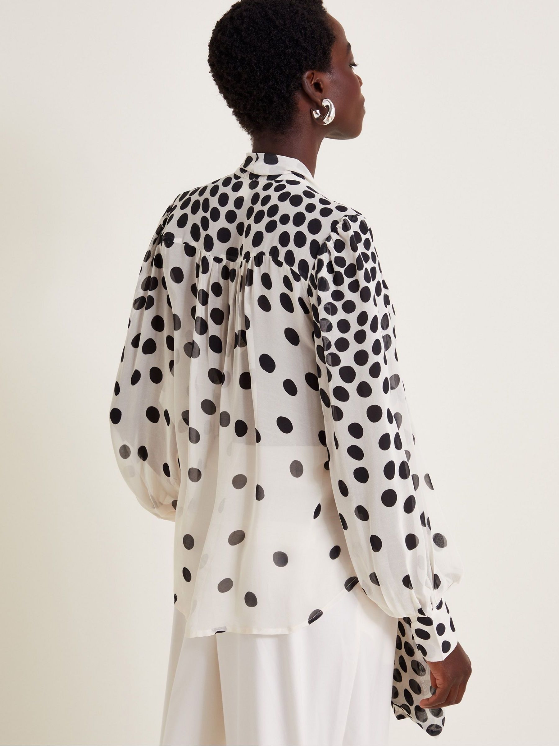 Buy Monsoon Black Octavia Spot Blouse from the Next UK online shop