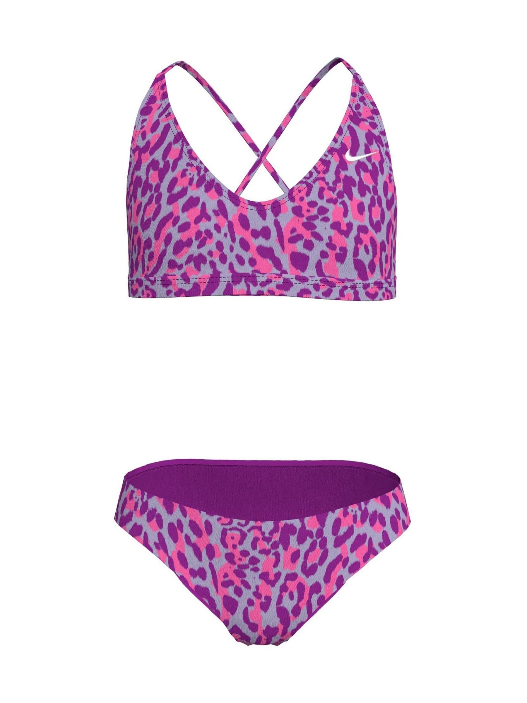 Buy Nike Purple Animal Print Lace-Up Back Bikini Set from the Next UK ...