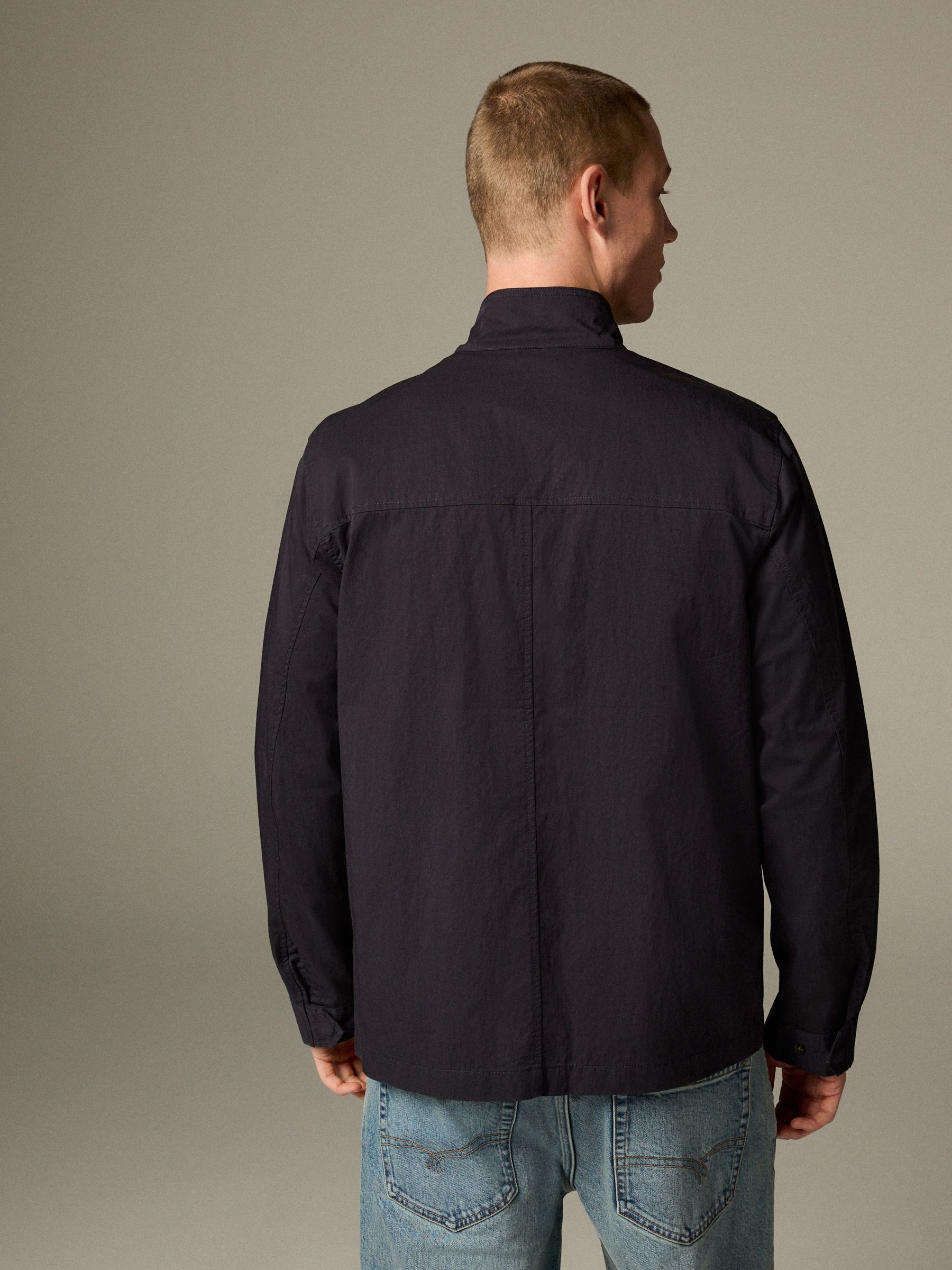 Buy Navy Bluff Pocket Funnel Neck Shacket from the Next UK online shop