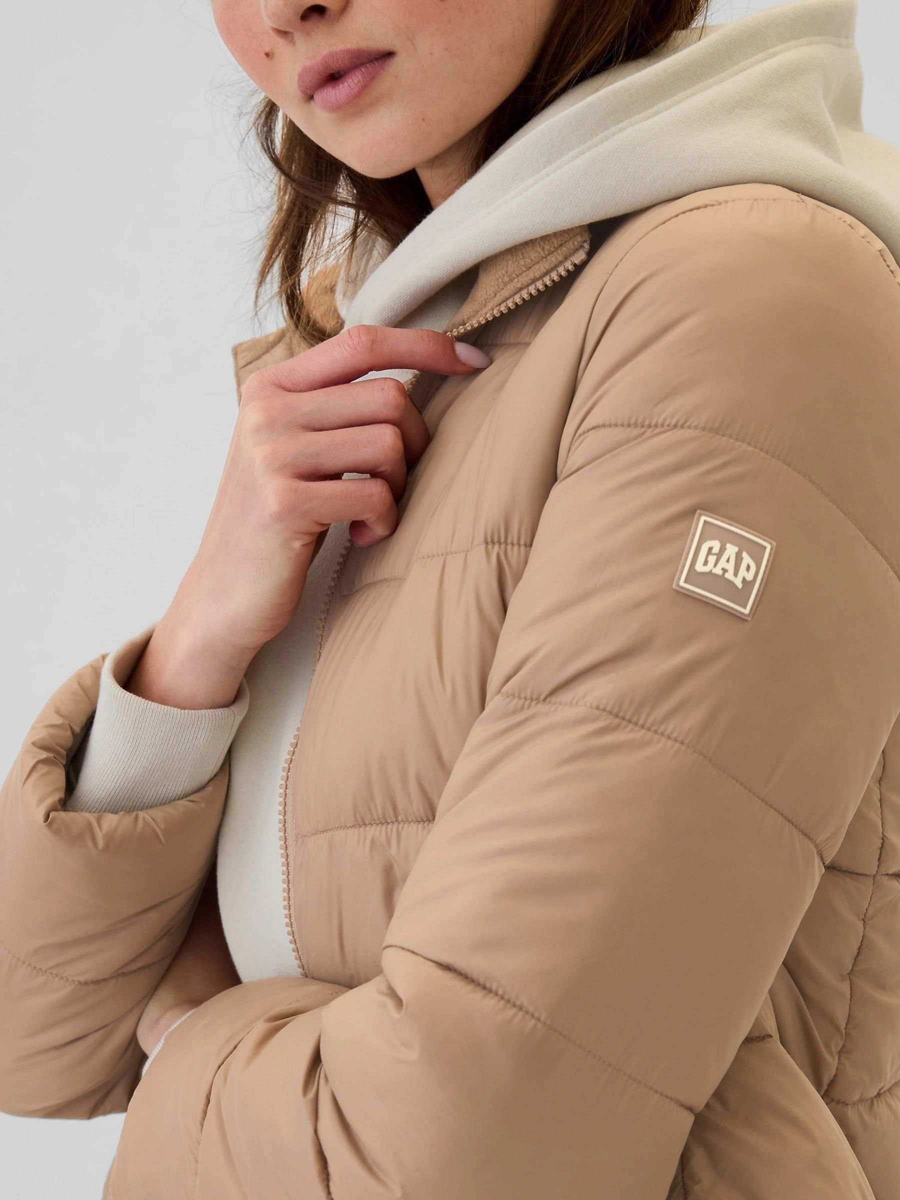 Buy Gap Beige Cold Control Puffer Jacket from the Next UK online shop