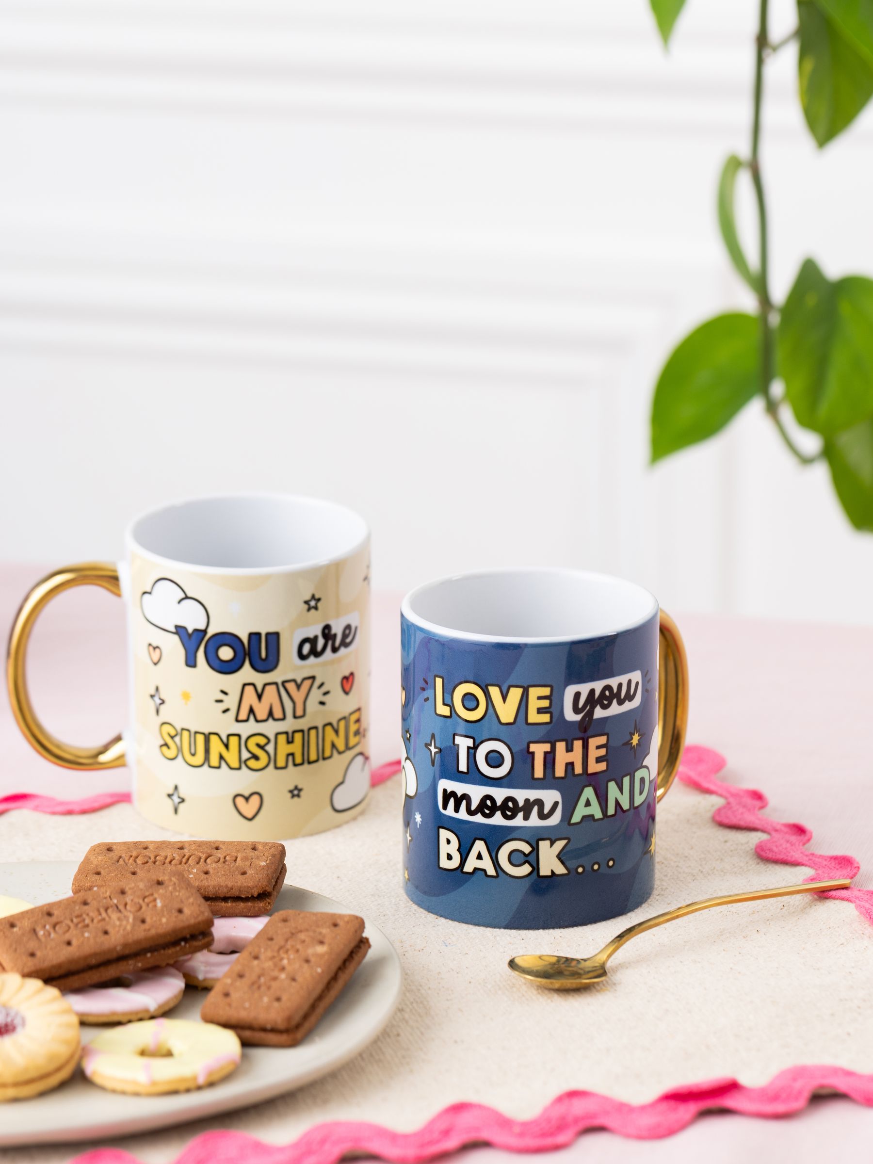 Buy Sam Jayne Designs Gold Sun and Moon 2 Mug Set from the Next UK ...