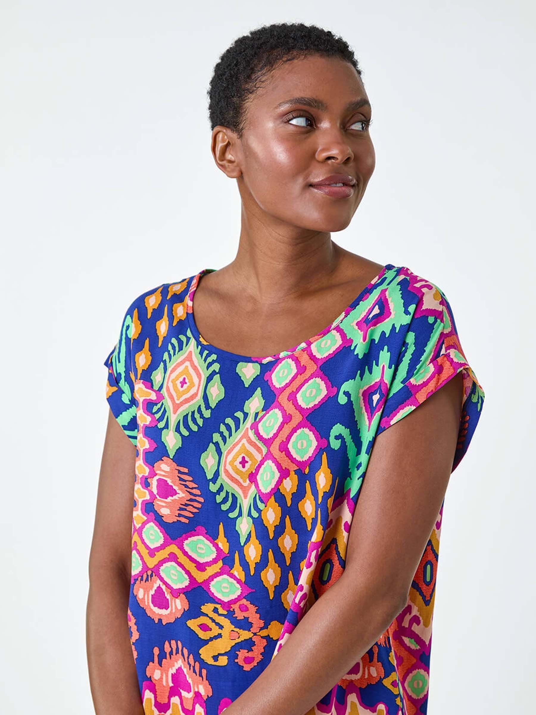 Buy Roman Blue Print Short Sleeve Top from the Next UK online shop