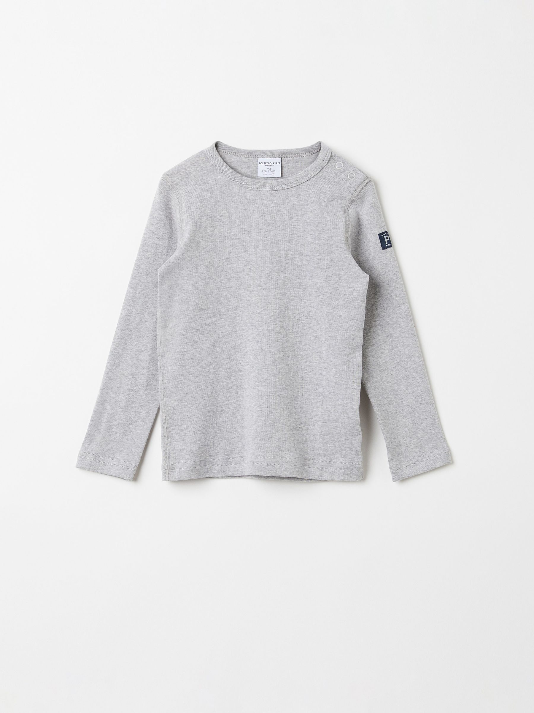 Buy Polarn O. Pyret Grey Cotton Long Sleeve Top from the Next UK online ...