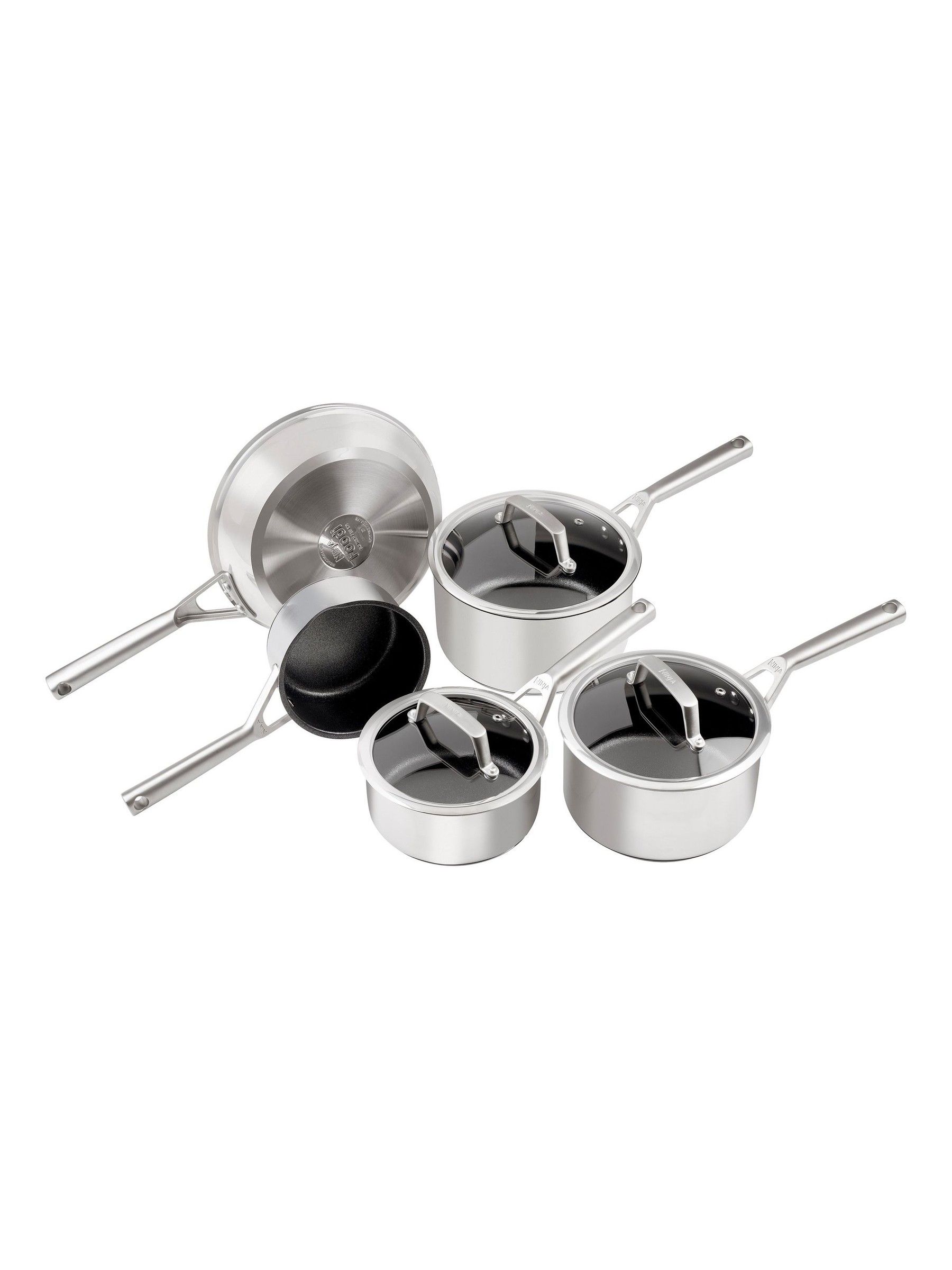 Buy Ninja Silver ZEROSTICK Stainless Steel 5-Piece Pan Set from the ...