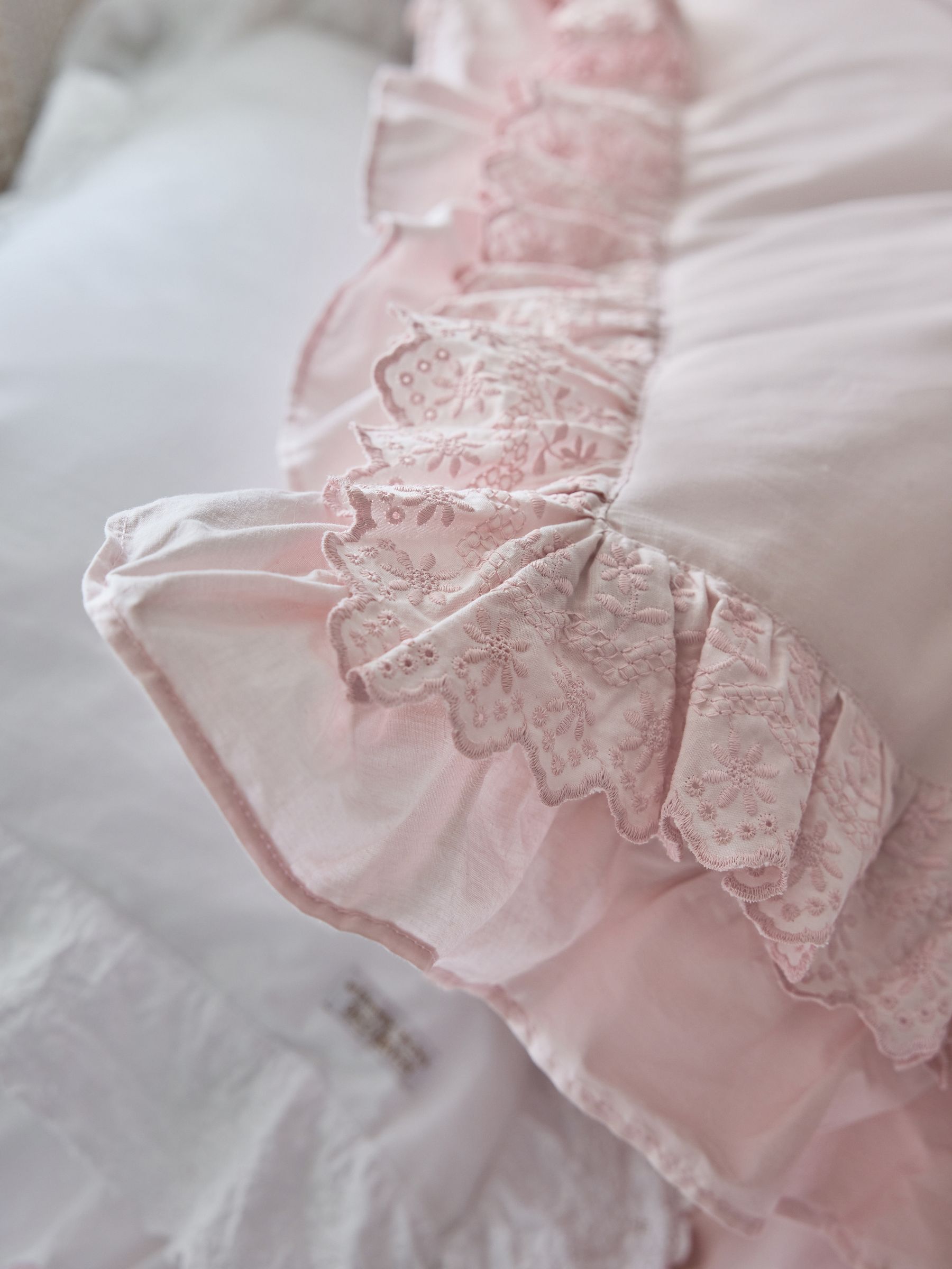 Buy Shabby Chic by Rachel Ashwell® Pink Broderie Anglaise Ruffle Duvet ...