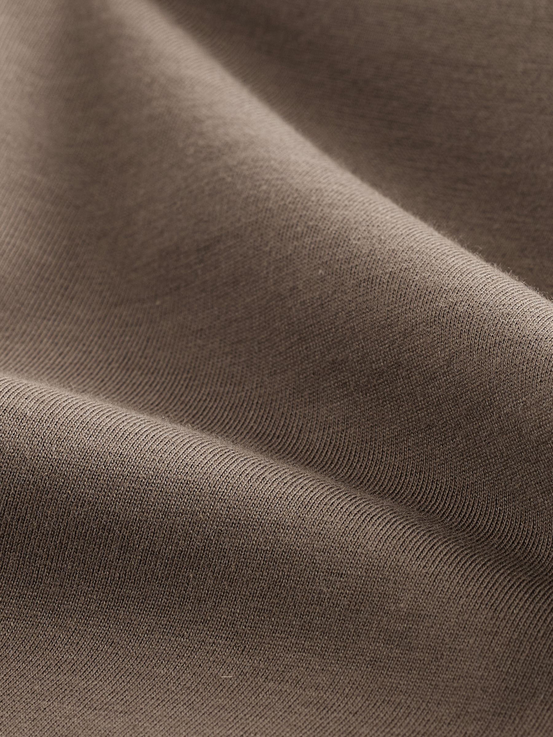 Buy Neutral Brown Slim Fit Essential Crew Neck Cotton T-Shirt from the ...