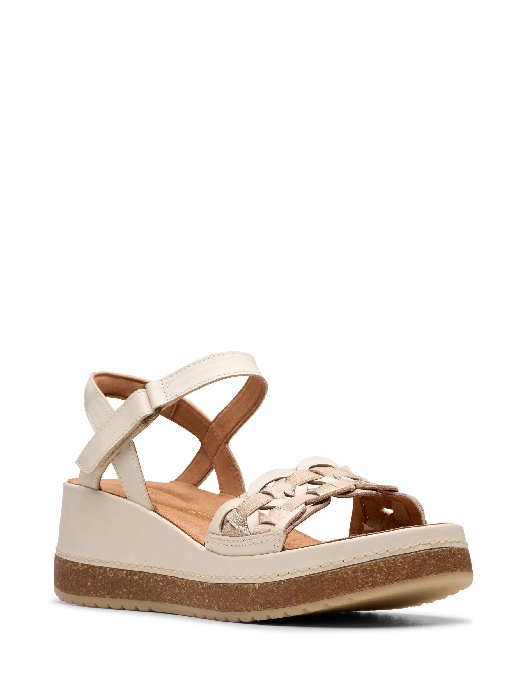 Buy Clarks Cream Wedge Multi Kassanda Bar Sandals from the Next UK ...