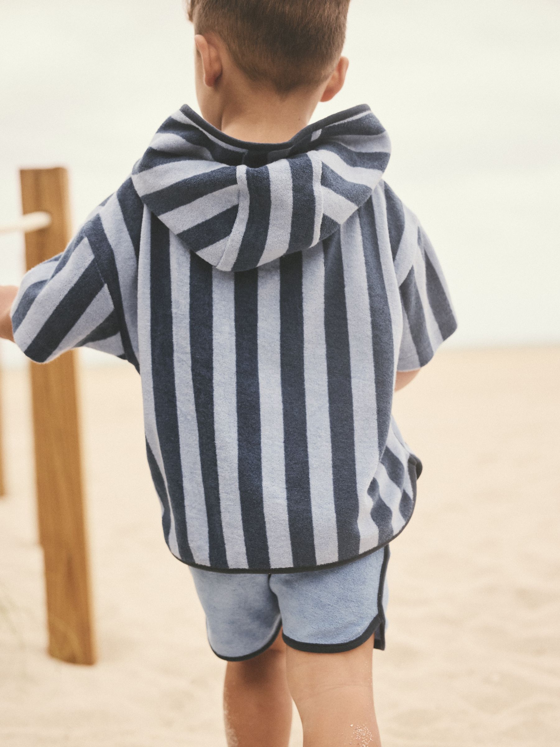 Buy Blue Stripe 100% Cotton Toweling Set (3mths-7yrs) from the Next UK ...