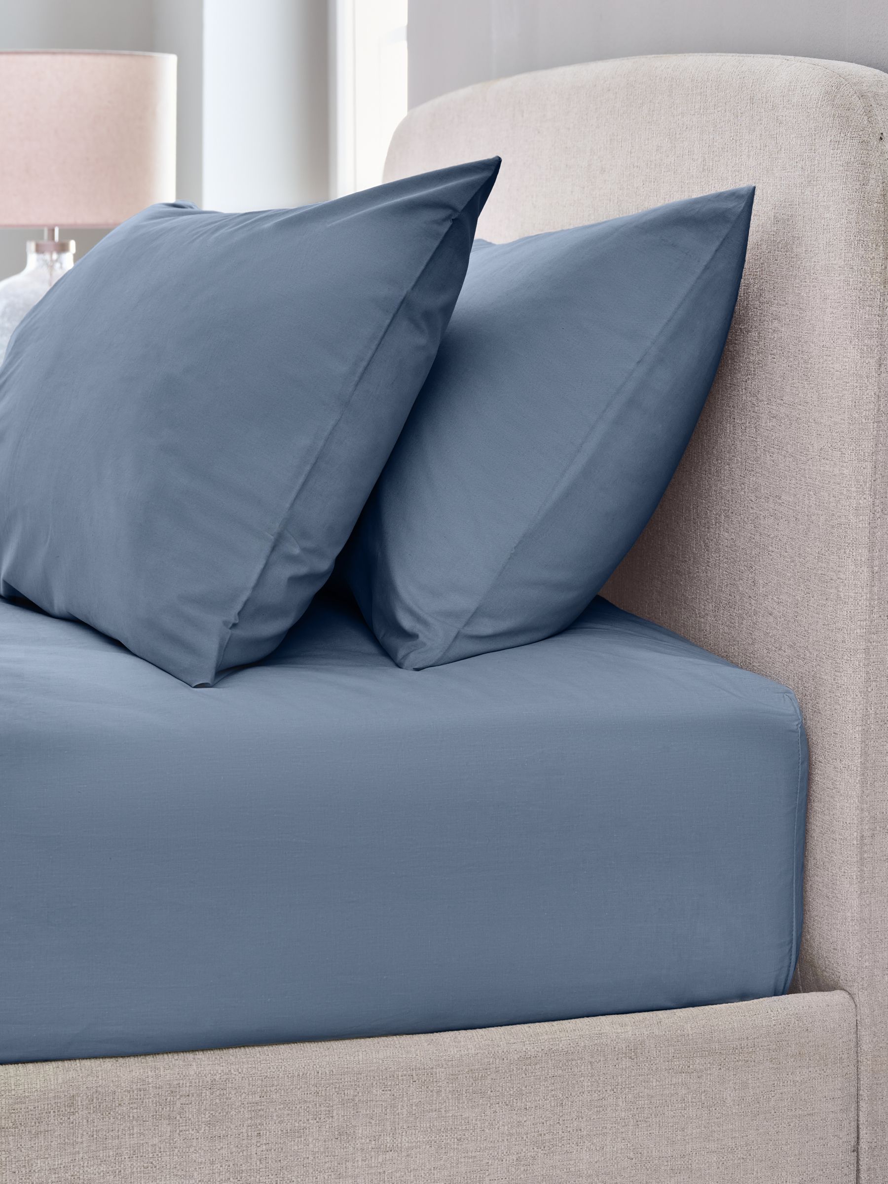 Buy Blue Mid Cotton Rich Extra Deep Fitted Bed Sheet from the Next UK ...