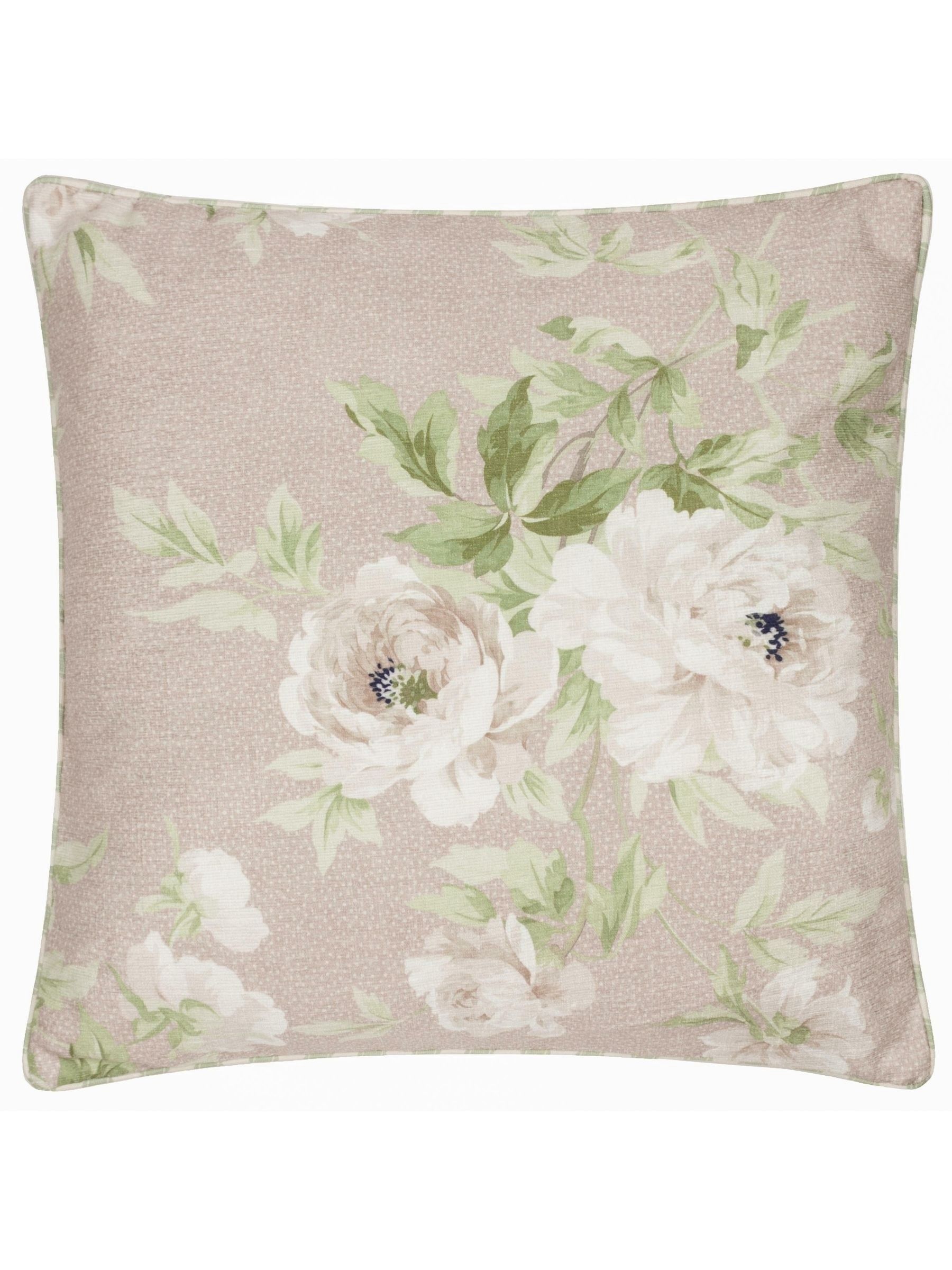 Buy Sanderson Rose Adele Floral Printed Piped Cushion from the Next UK ...
