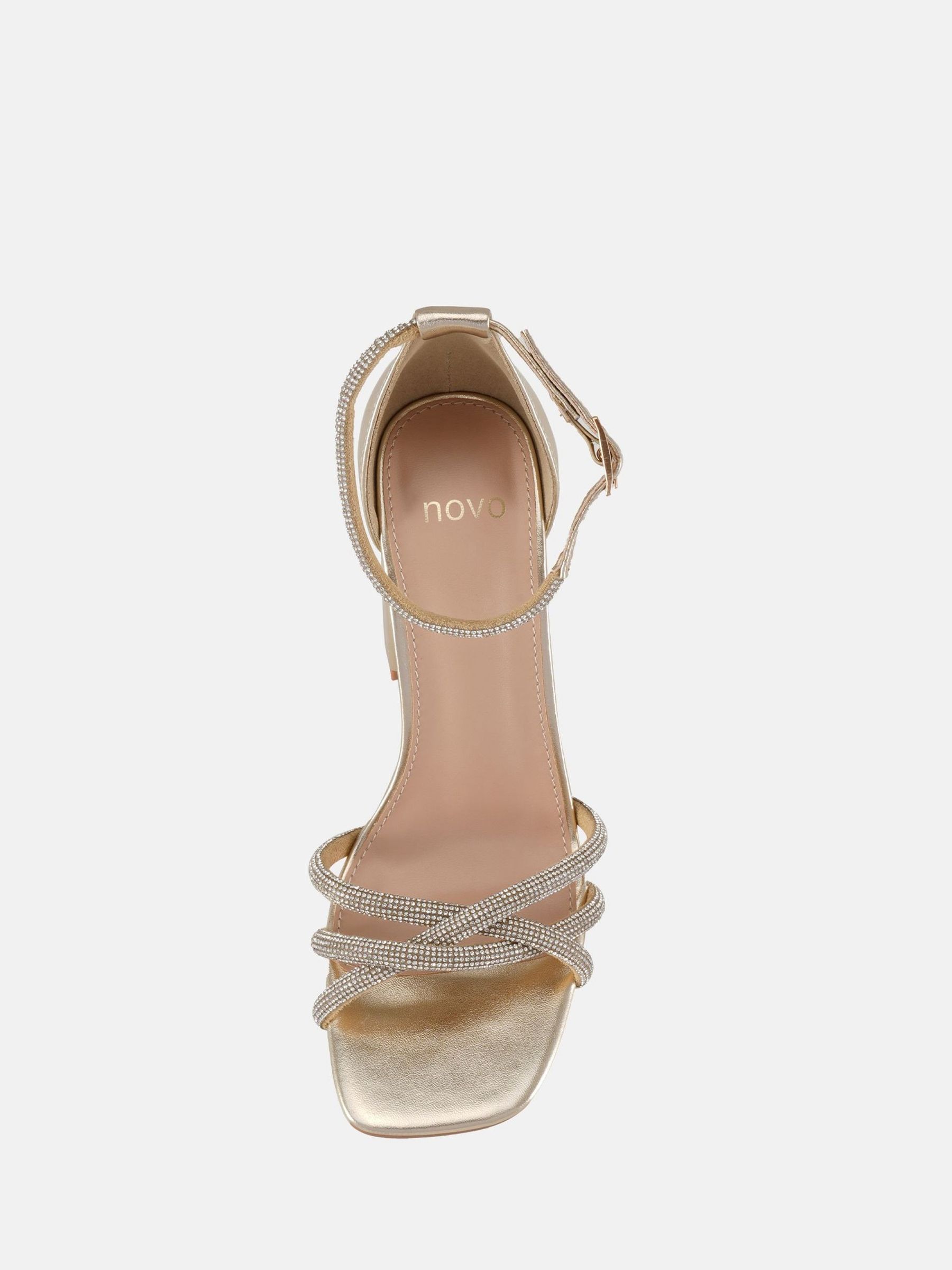 Buy Novo Gold Cassia Diamante Block Heels from the Next UK online shop
