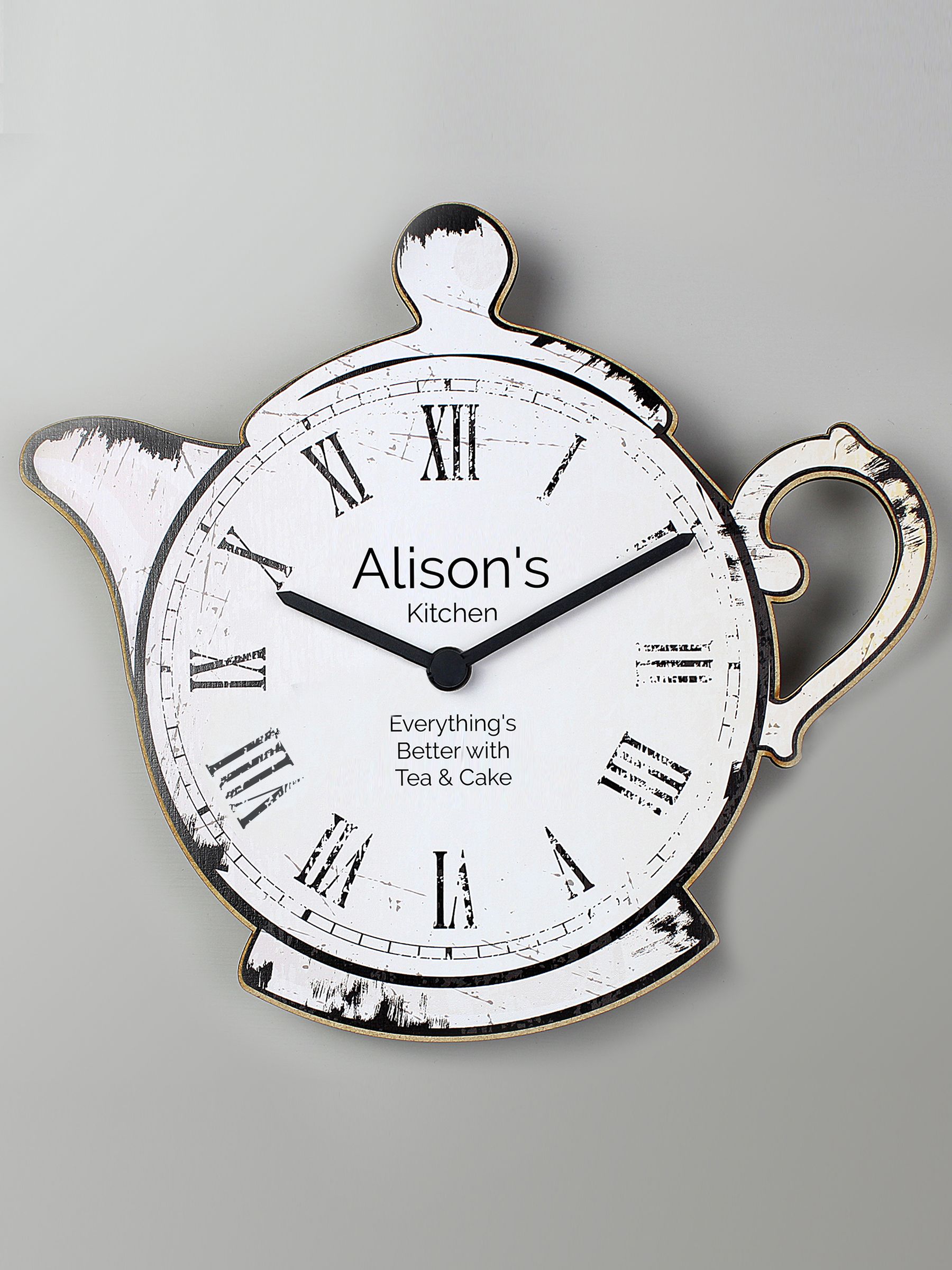 Buy Personalised Teapot Shaped Wooden Clock by PMC from the Next UK ...