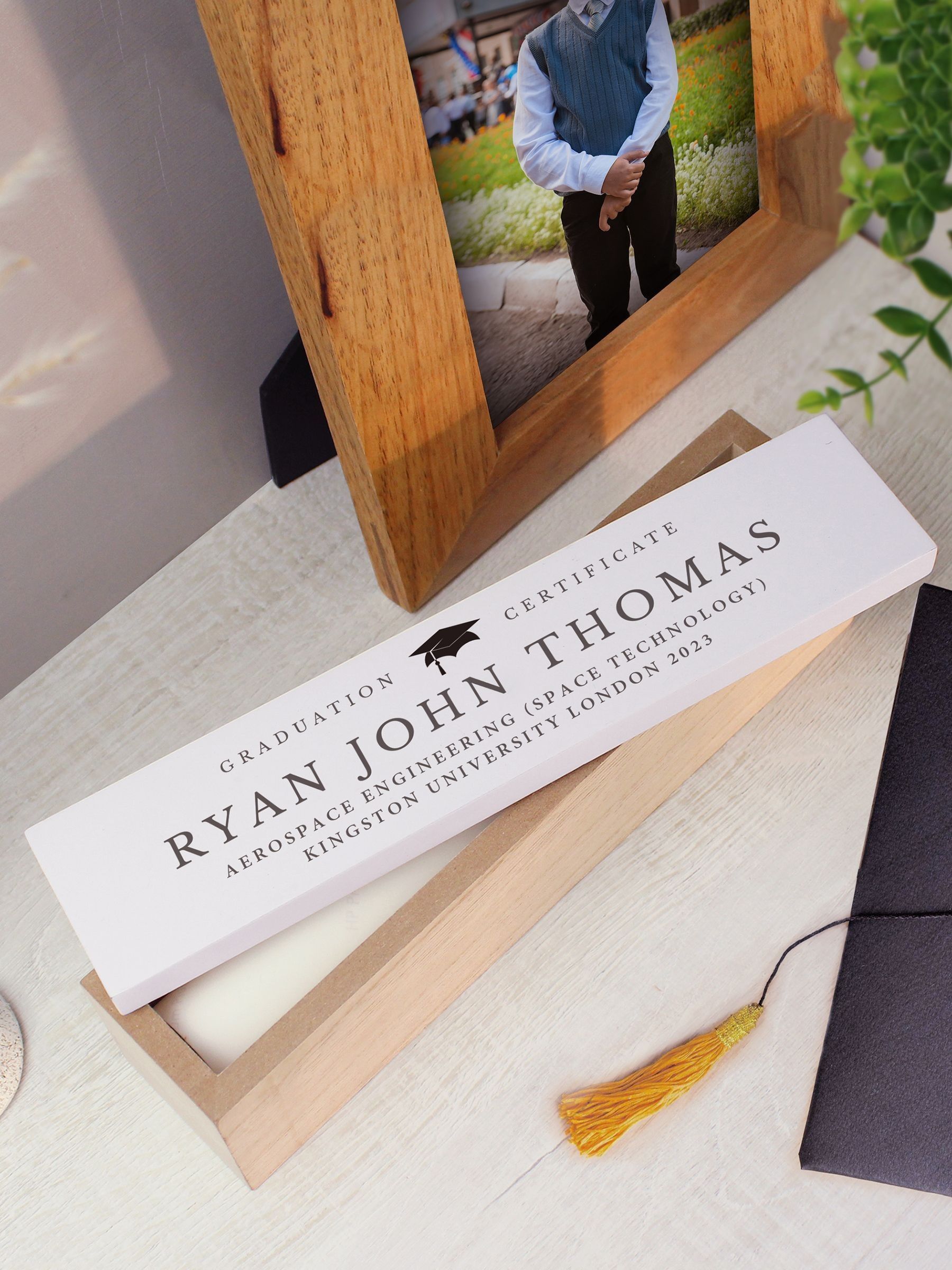 Buy Personalised Graduation Wooden Certificate Holder by PMC from the ...