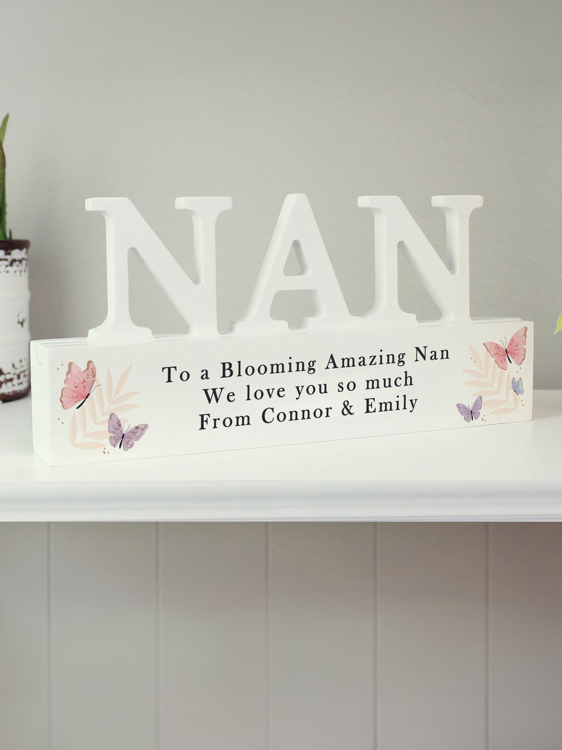 Buy Personalised Wooden Nan Ornament by PMC from the Next UK online shop