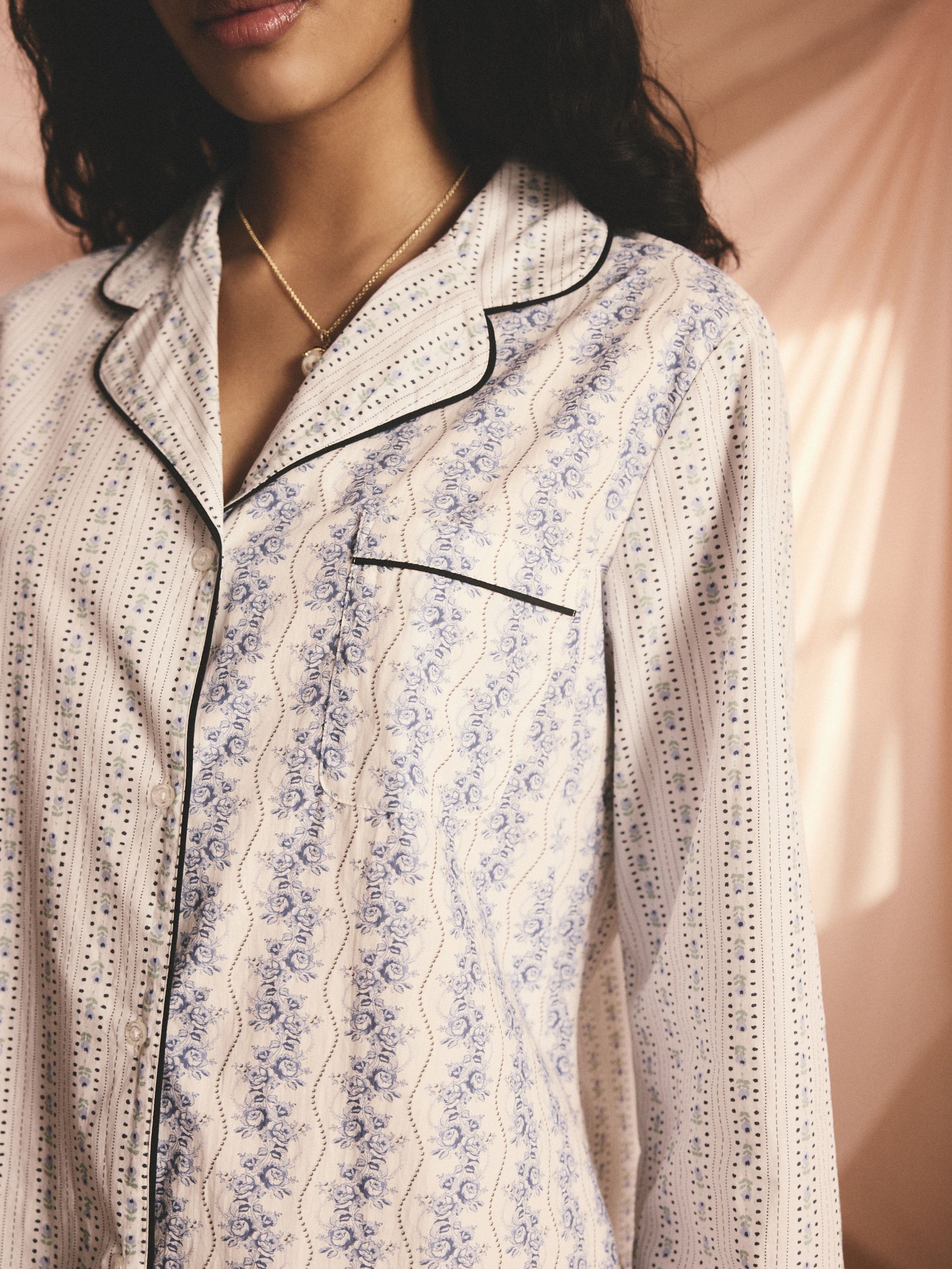 Buy Cath Kidston Blue Print Mix 100% Cotton Nightshirt Pyjamas from the ...