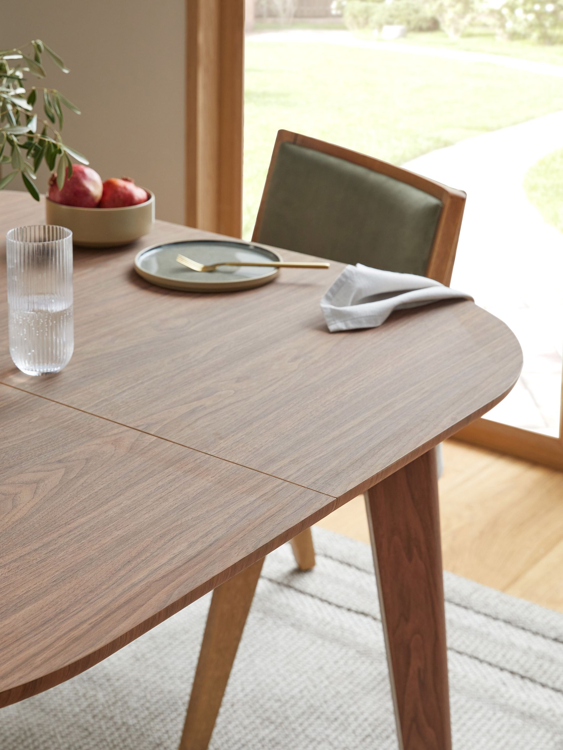 Buy Dark Natural Jackson 4 to 6 Seater Extending Dining Table from the ...
