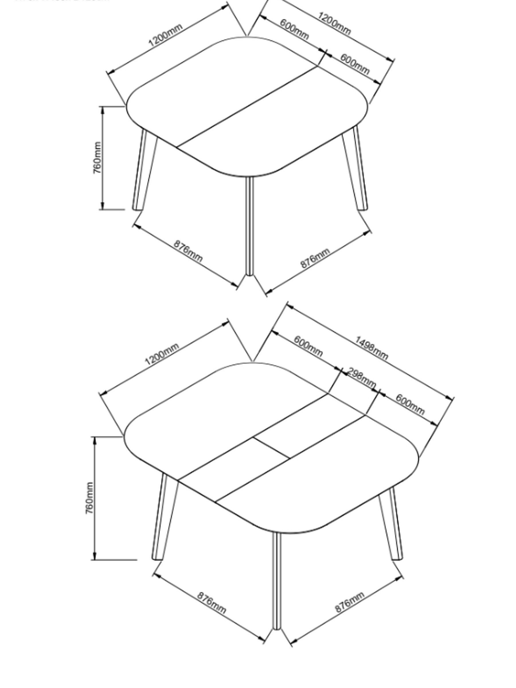 Buy Dark Natural Jackson 4 to 6 Seater Extending Dining Table from the ...